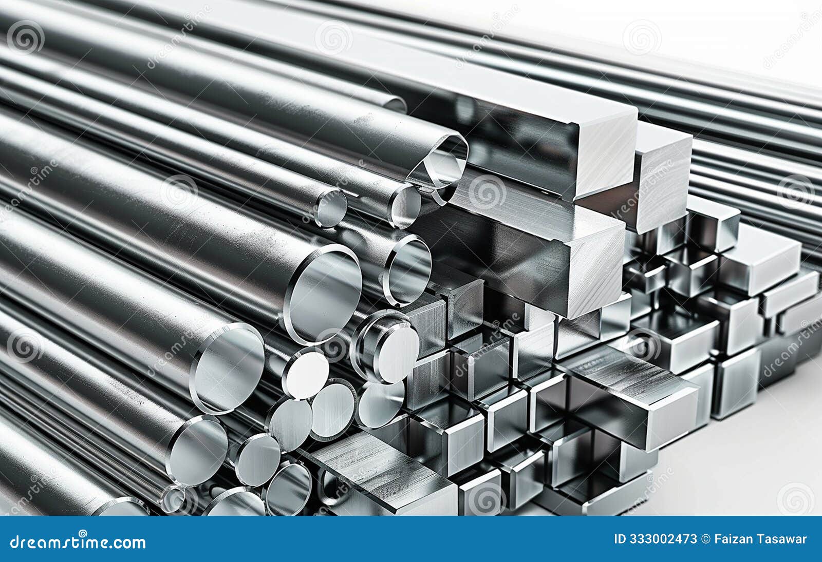 Steel Elements on White Backgrounds -Generative Ai Stock Image - Image ...