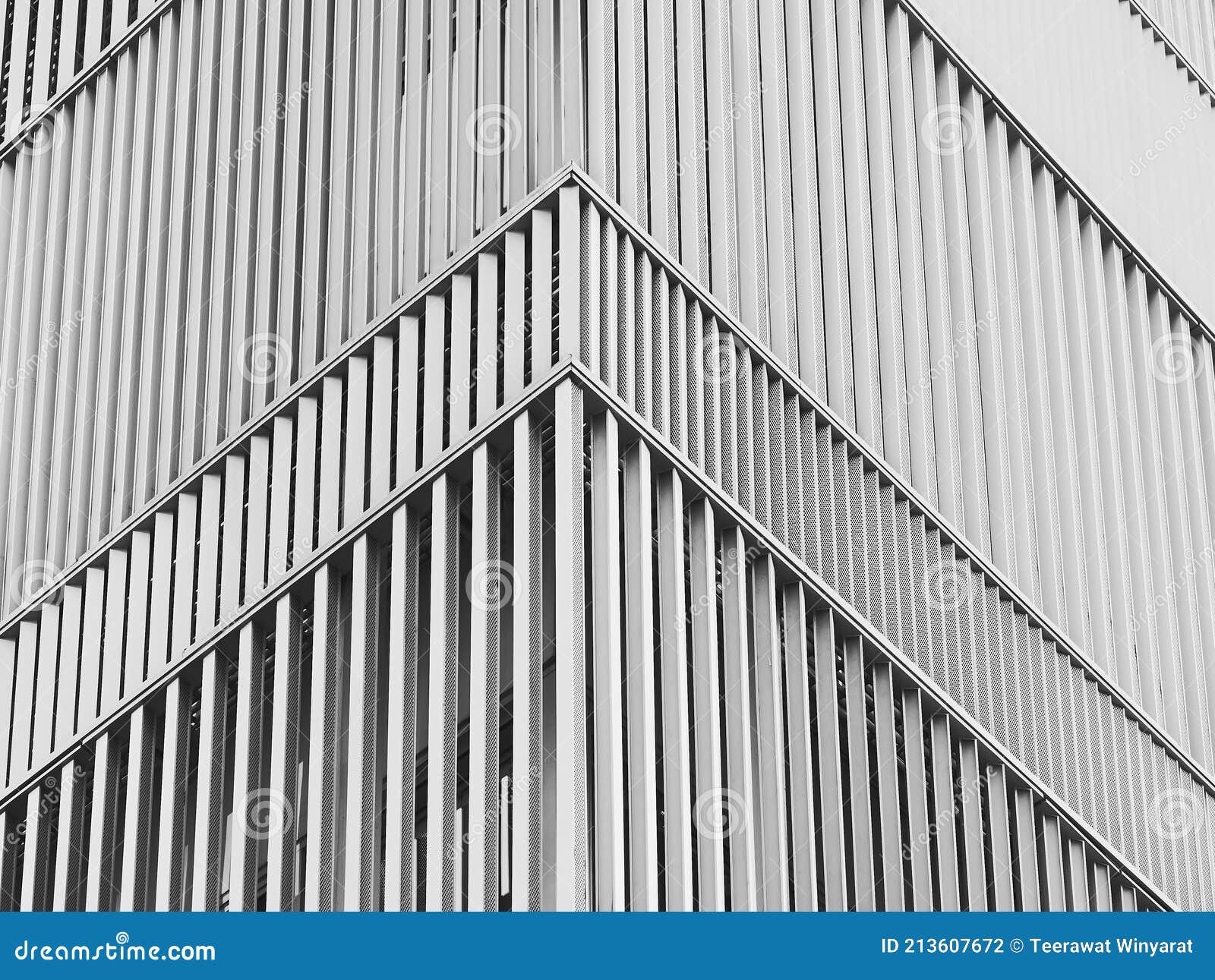 Steel Facade Pattern Modern Building Corner Architecture Details Stock ...