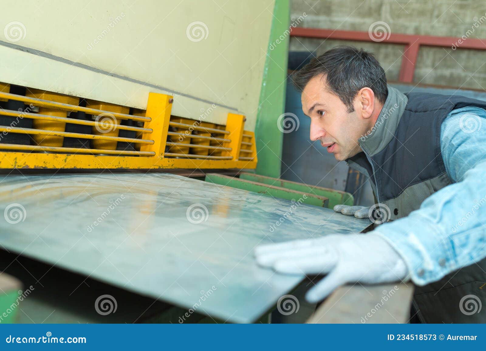 Steel Factory Assembly Line Worker Stock Image - Image of tool ...