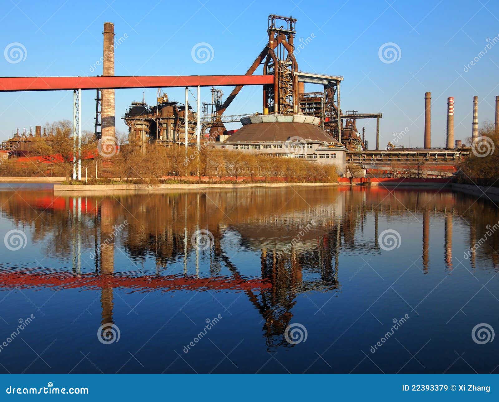 Steel Factory in China. stock image. Image of plant, economic - 22393379