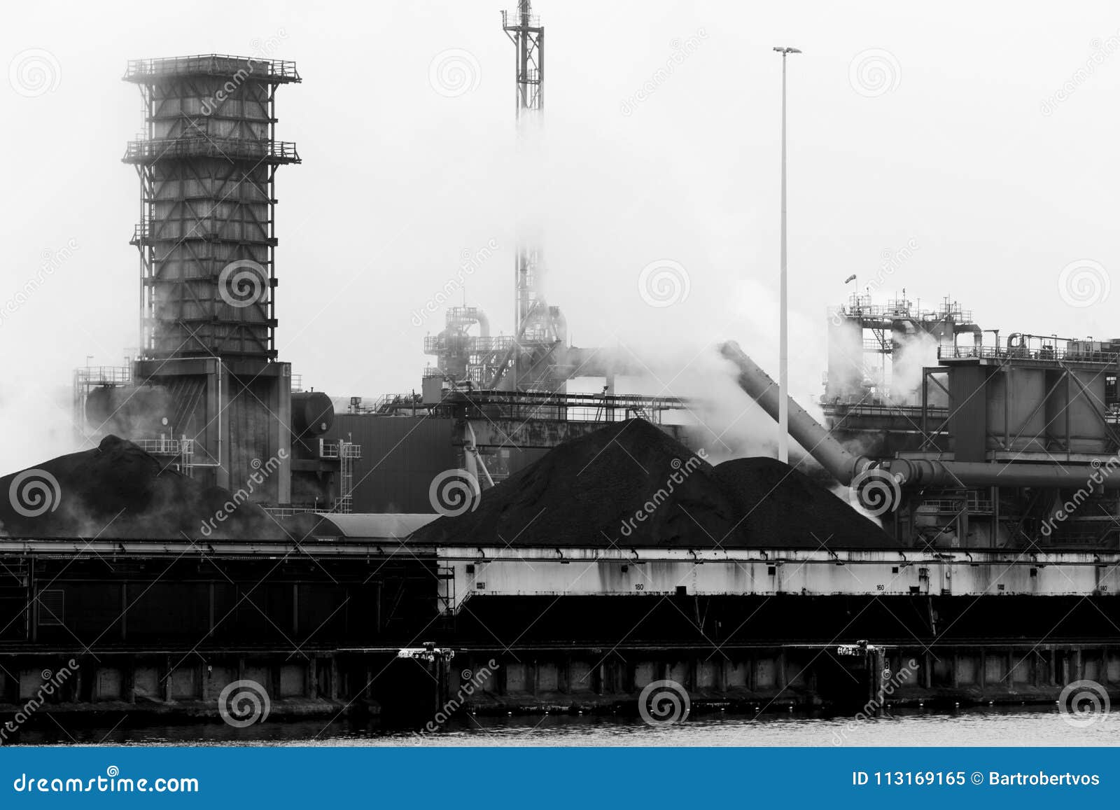 Steel factory stock image. Image of puddle, industrial - 113169165