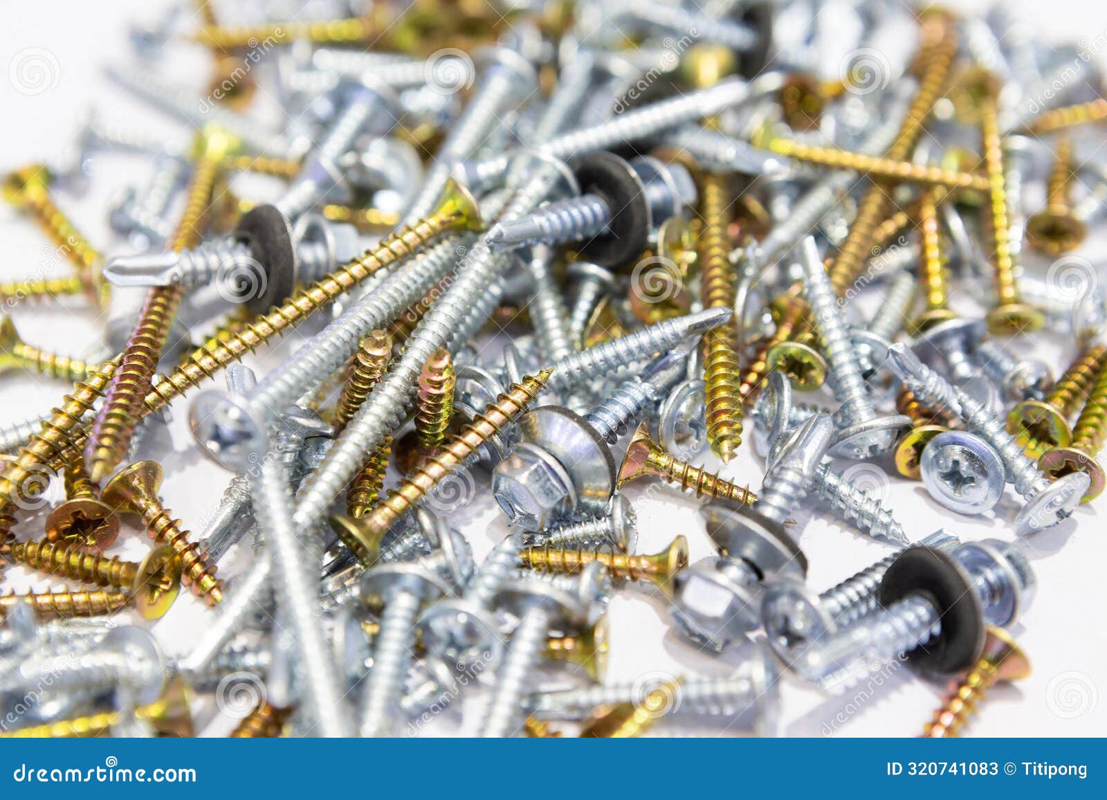 Steel Fasteners, Bolts and Nuts are Used in Construction Stock Image ...