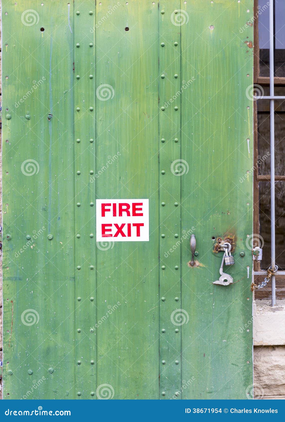 Fire Door Handle Of Fire Exit For Emergency Evacuation.Hand Is Push The ...