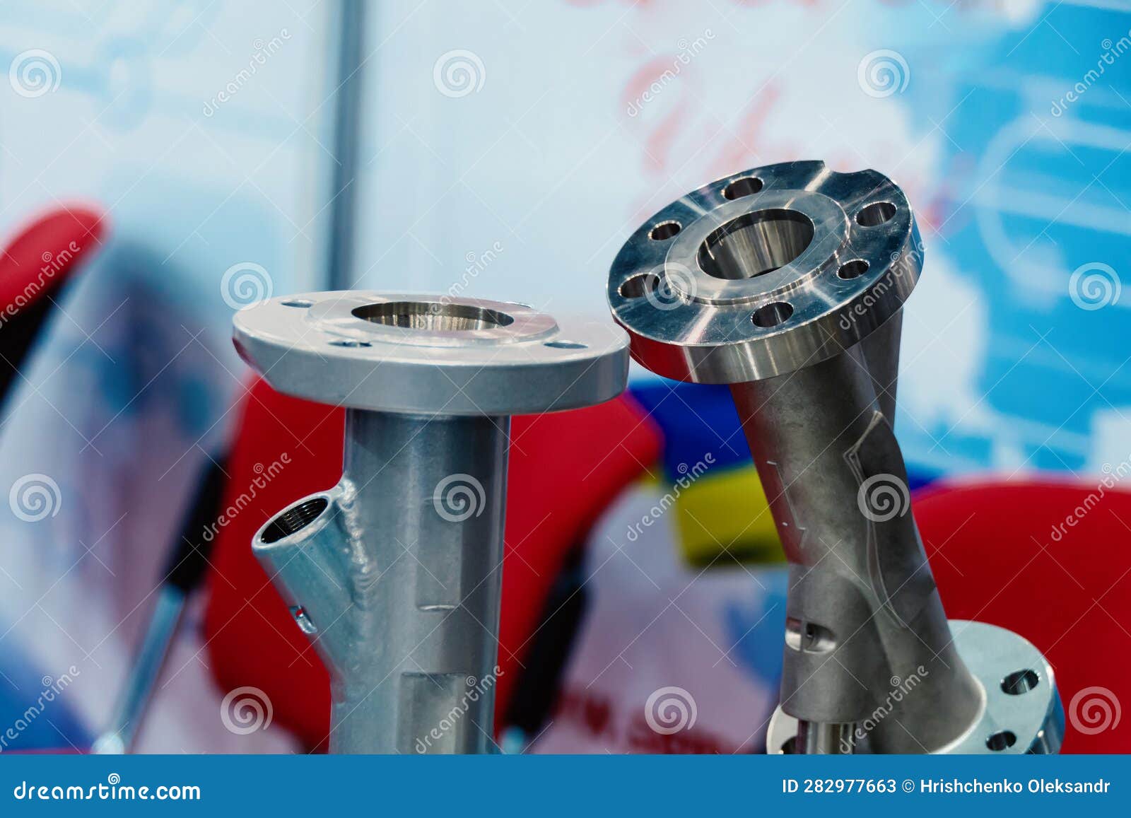 Steel Flanges Driving for Connection Stock Image - Image of alignment ...
