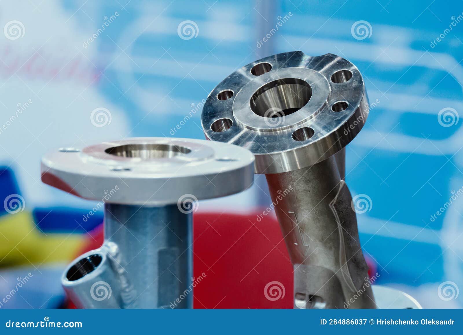 Steel Flanges Driving for Connection Stock Image - Image of bolting ...