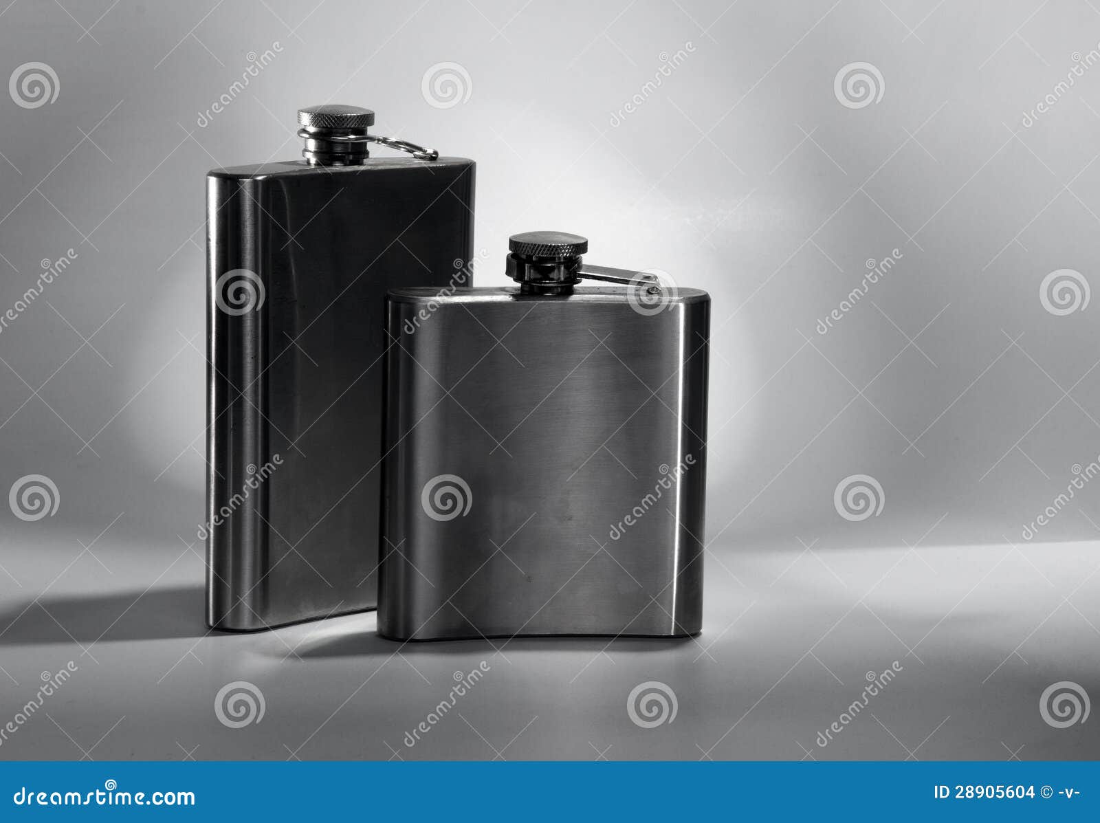 Steel flask. stock photo. Image of personal, pocket, bottle - 28905604
