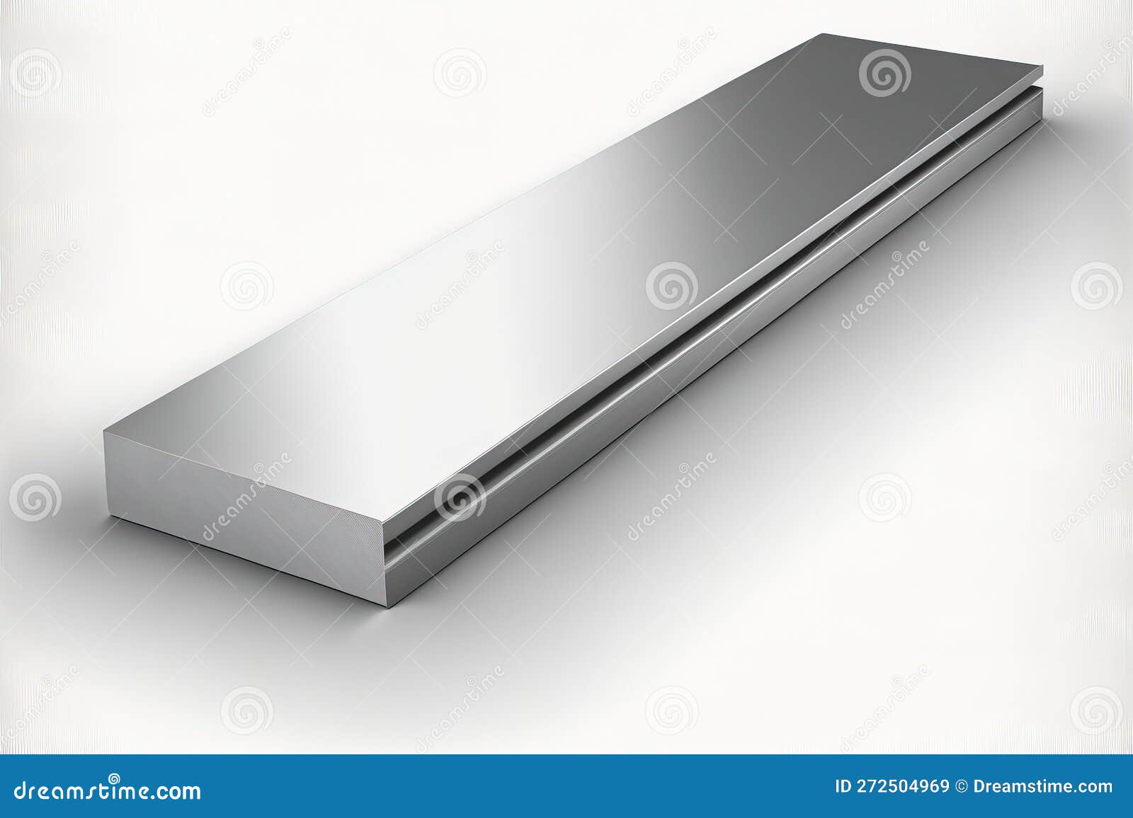 Steel Flat Bar with a White Background, Isolated Stock Illustration ...