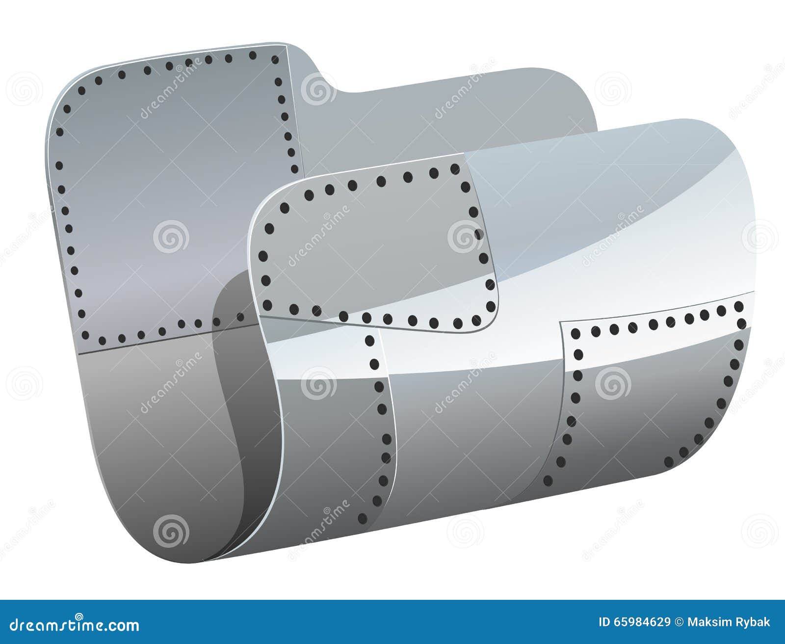 Steel Folder Vector Illustration Stock Vector - Illustration of ...