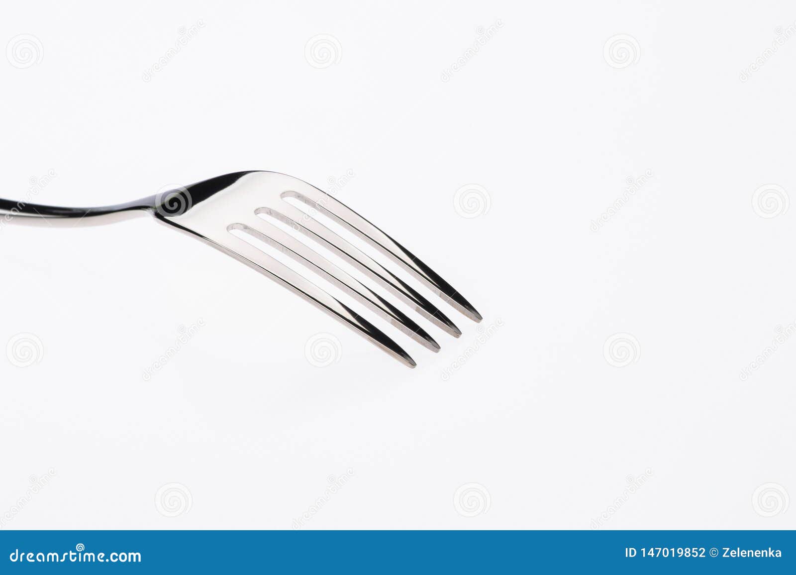 Steel Fork Isolated on White Background Stock Photo - Image of ...