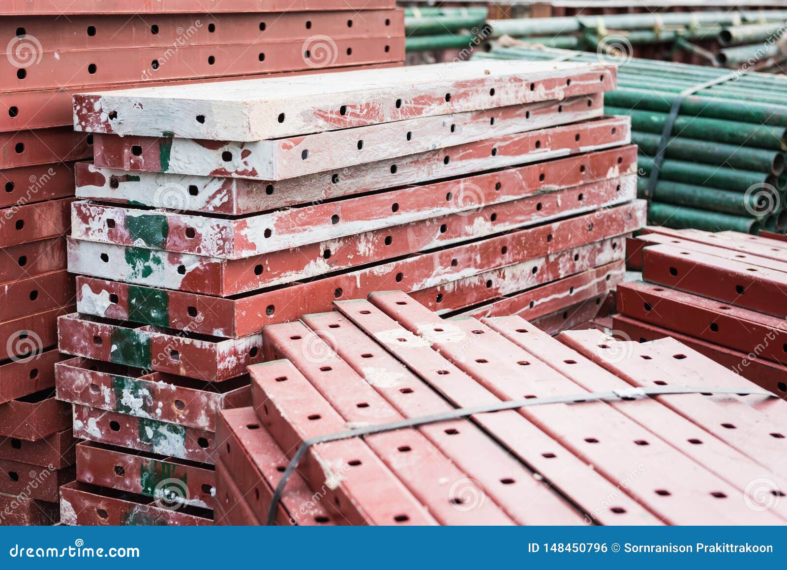 Steel Formwork for Construction Stock Photo - Image of mold, metallic ...
