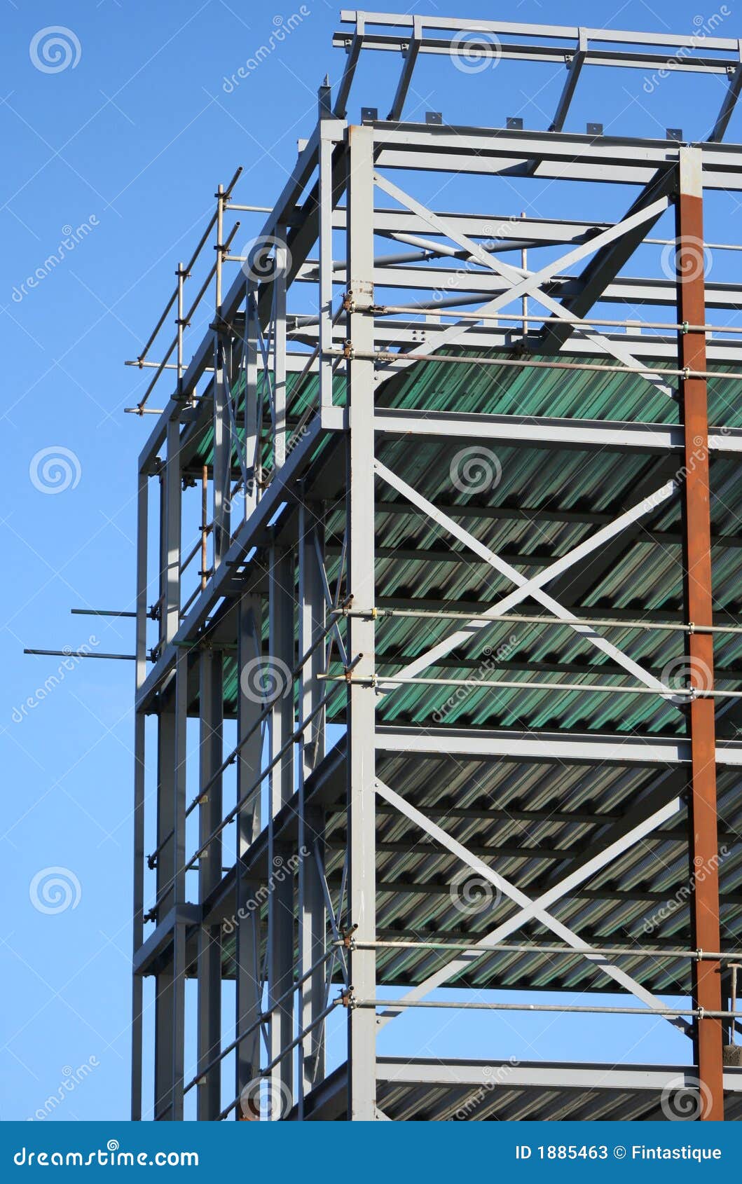 Steel Frame Reinforcing Foundations Or Footing And Columns Of ...
