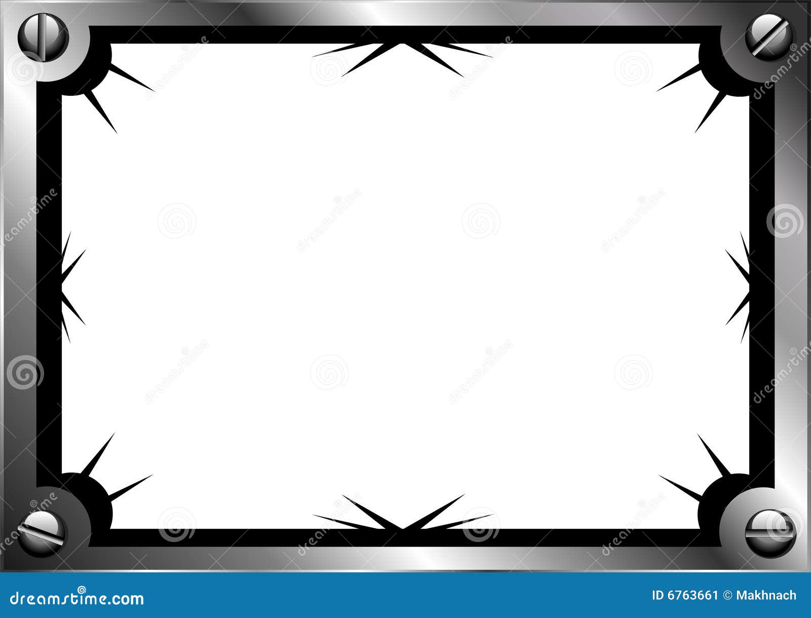Steel frame stock vector. Illustration of border, design - 6763661