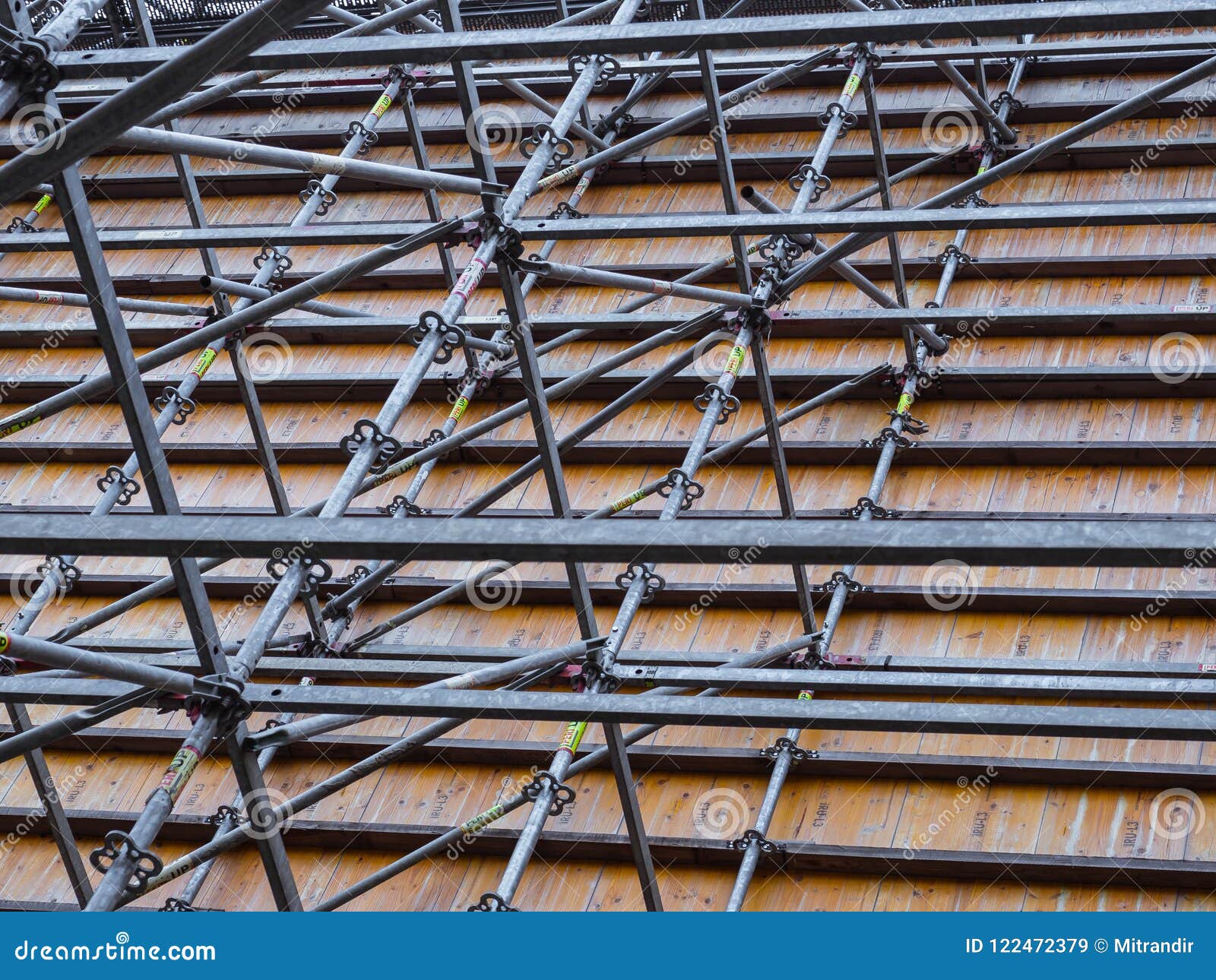 Steel Frame Constructions and Girders Stock Image - Image of scaffold ...