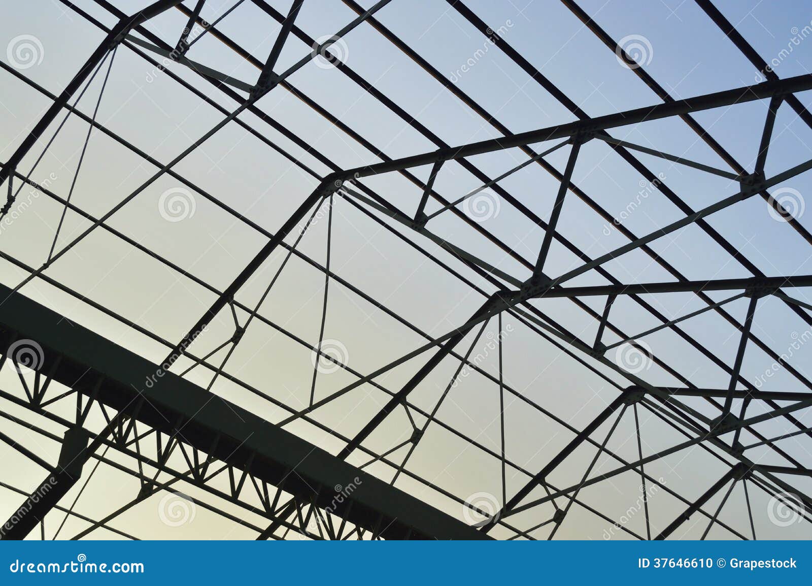 Steel Frame of the Factory Roof Stock Photo - Image of housing ...