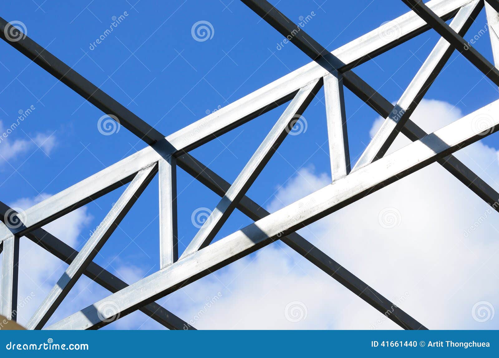 Steel Frame of the Factory Roof. Stock Photo - Image of development ...