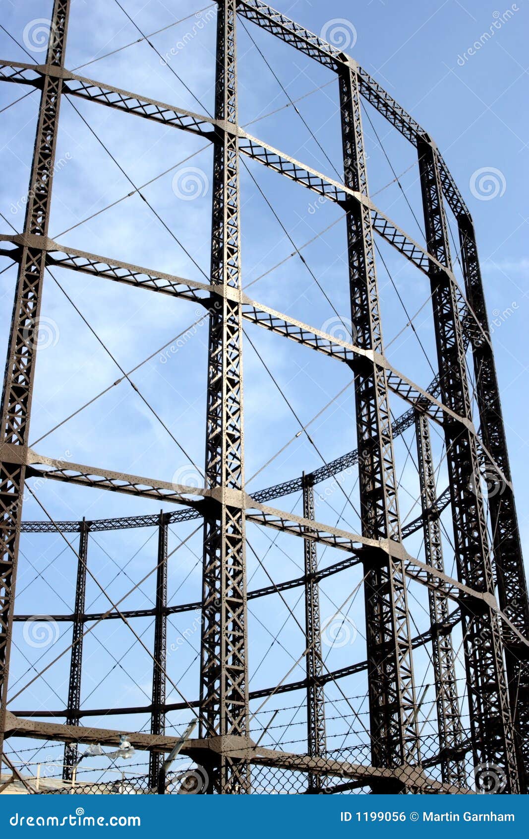 A Steel Frame of a Gas Tower Stock Photo - Image of construction ...