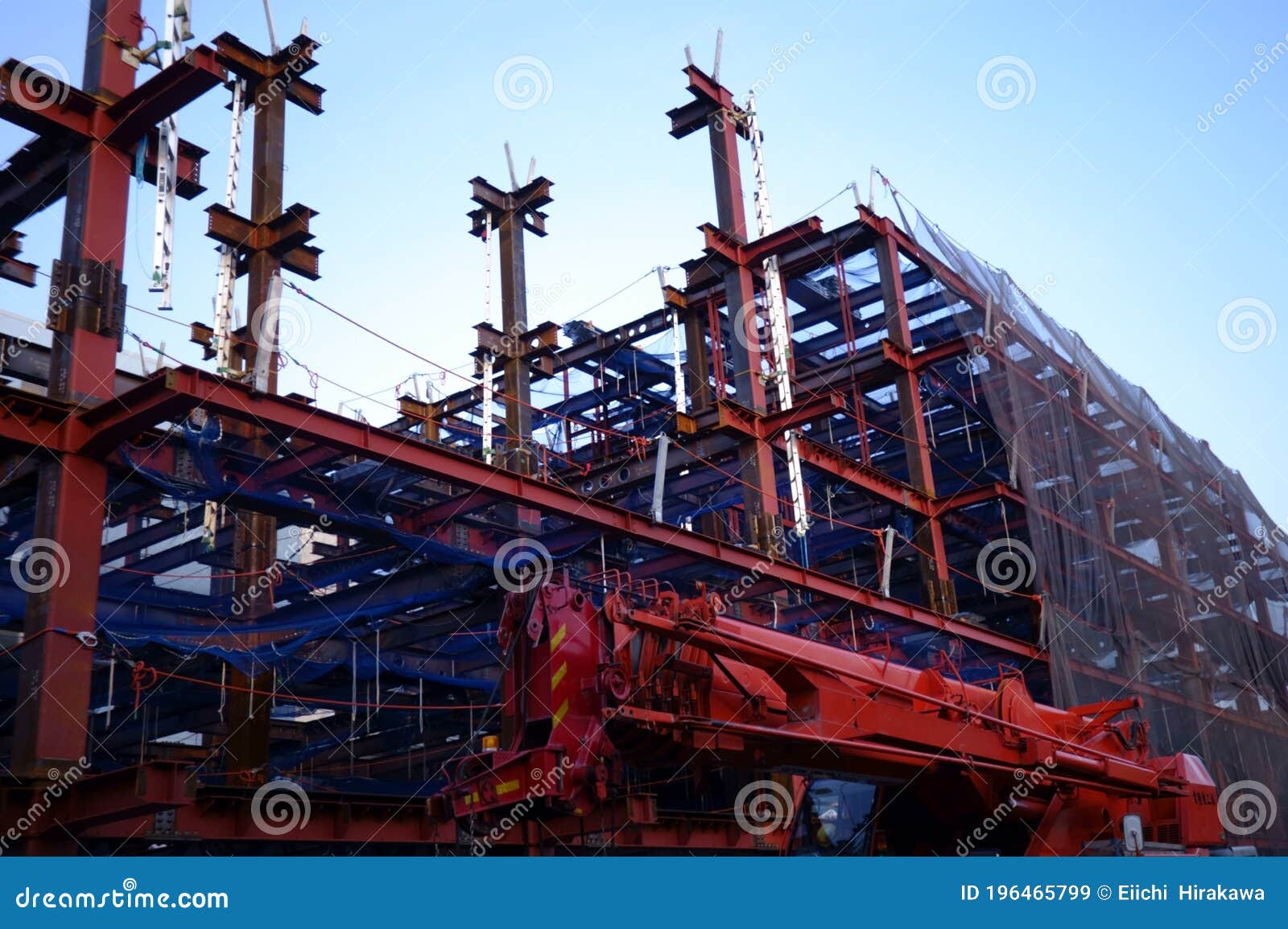 Steel Frame Protruding into the Sky Stock Image - Image of pattern ...