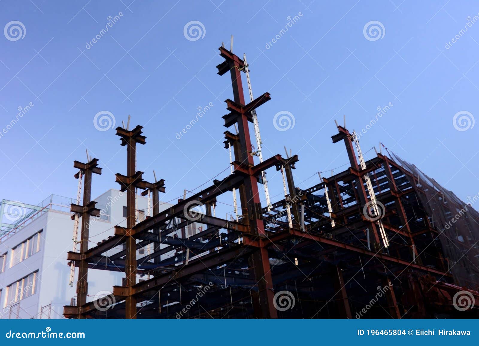 Steel Frame Protruding into the Sky Stock Photo - Image of outdoor ...