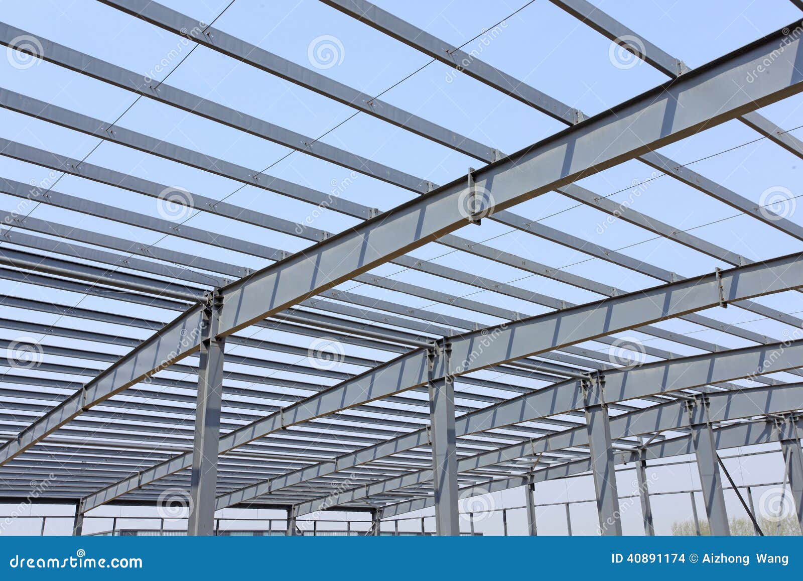 Steel frame structure stock photo. Image of steel, connection - 40891174