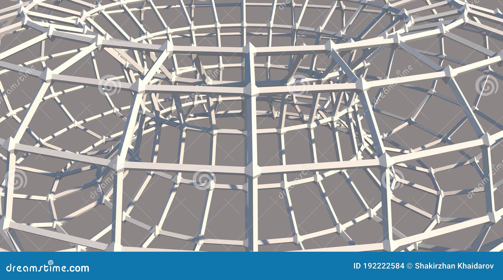 Steel Frame Torus Figure Light 3d Rendering Stock Illustration ...