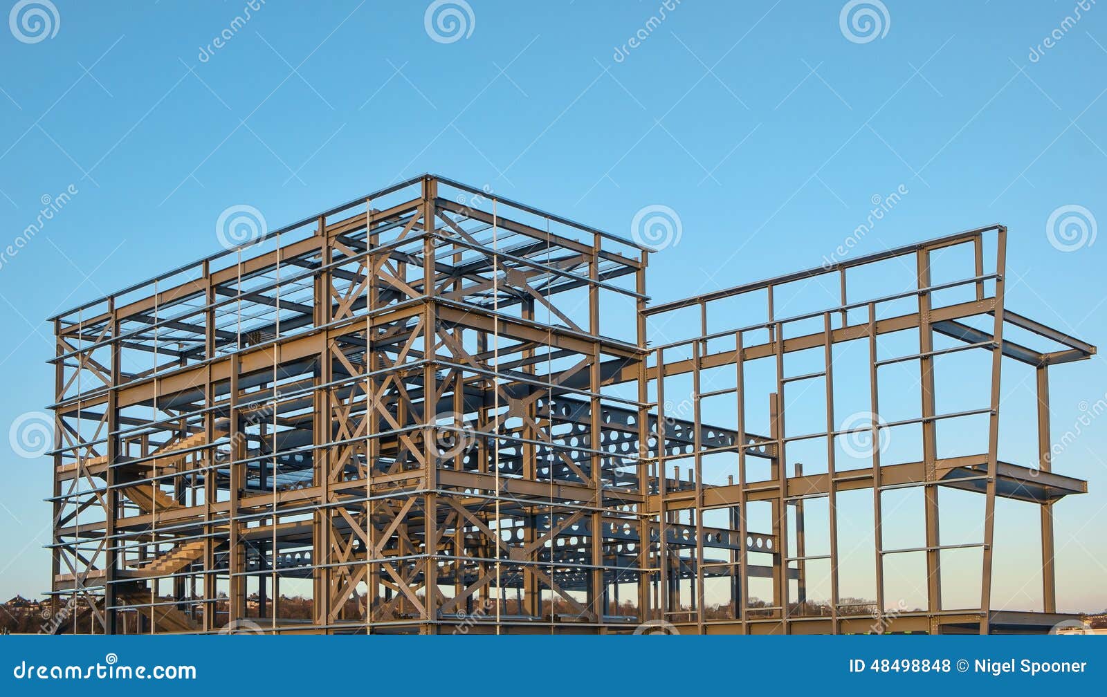 Steel Framed Building Under Construction Stock Photo - Image of ...