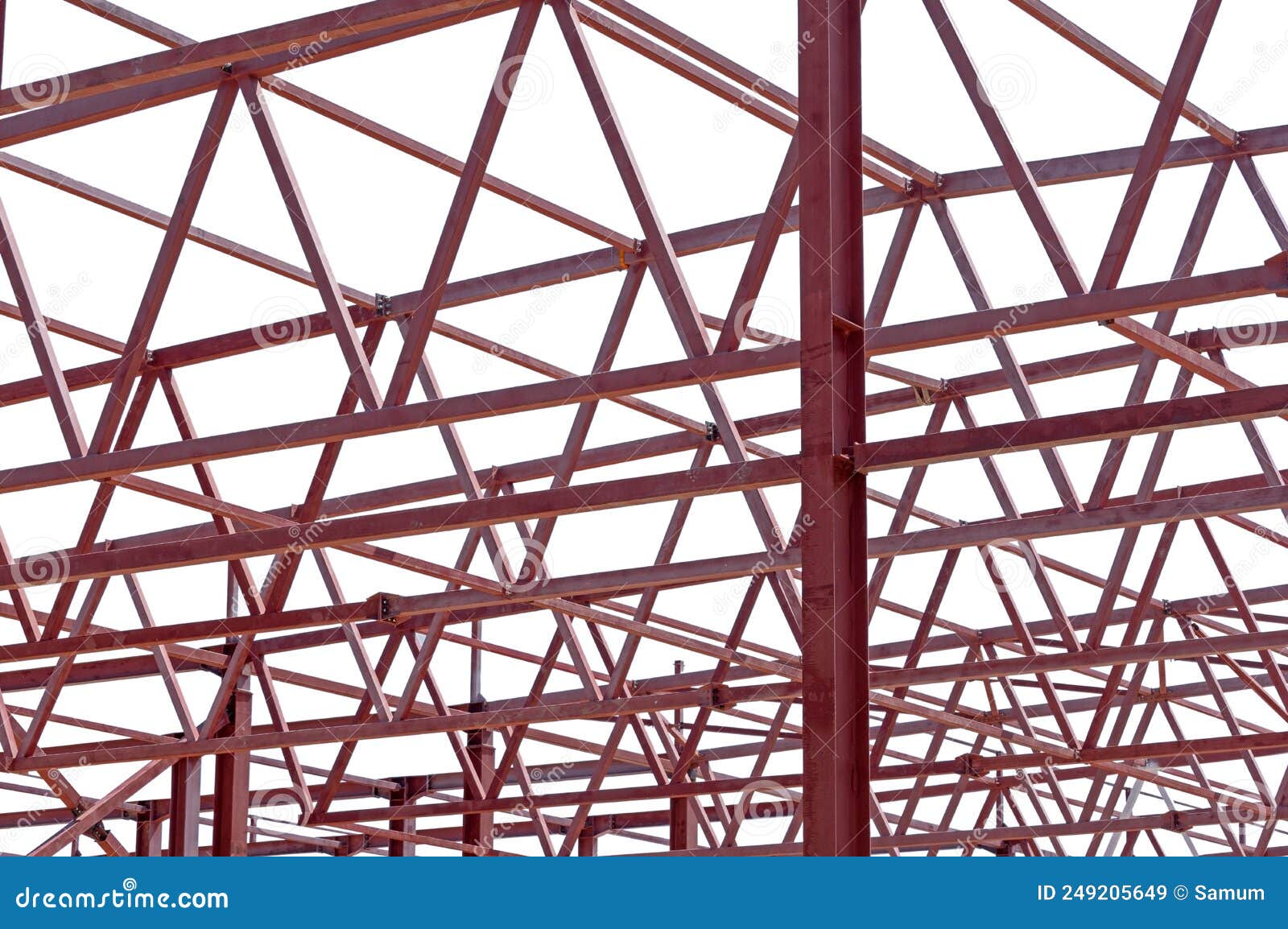 Steel Frames of a Building Under Construction Stock Image - Image of ...