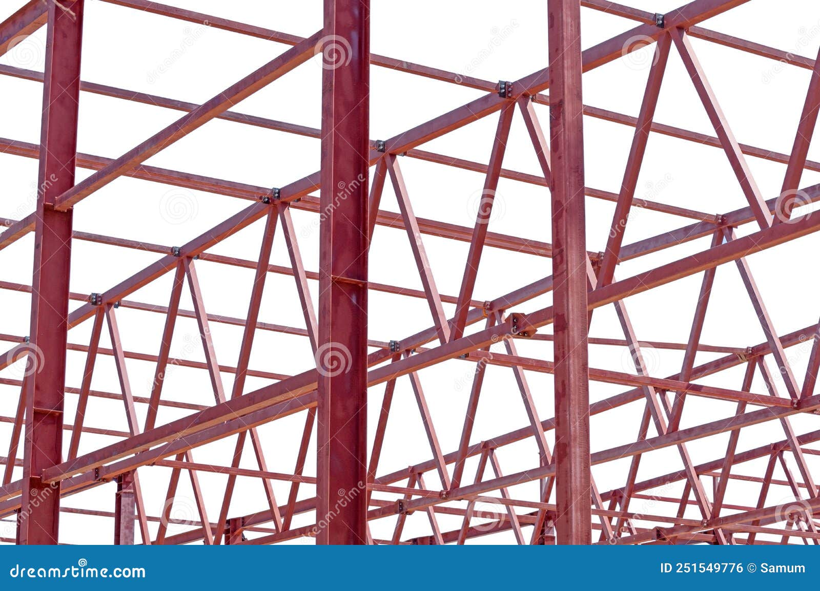 Steel Frames of a Building Under Construction Stock Photo - Image of ...