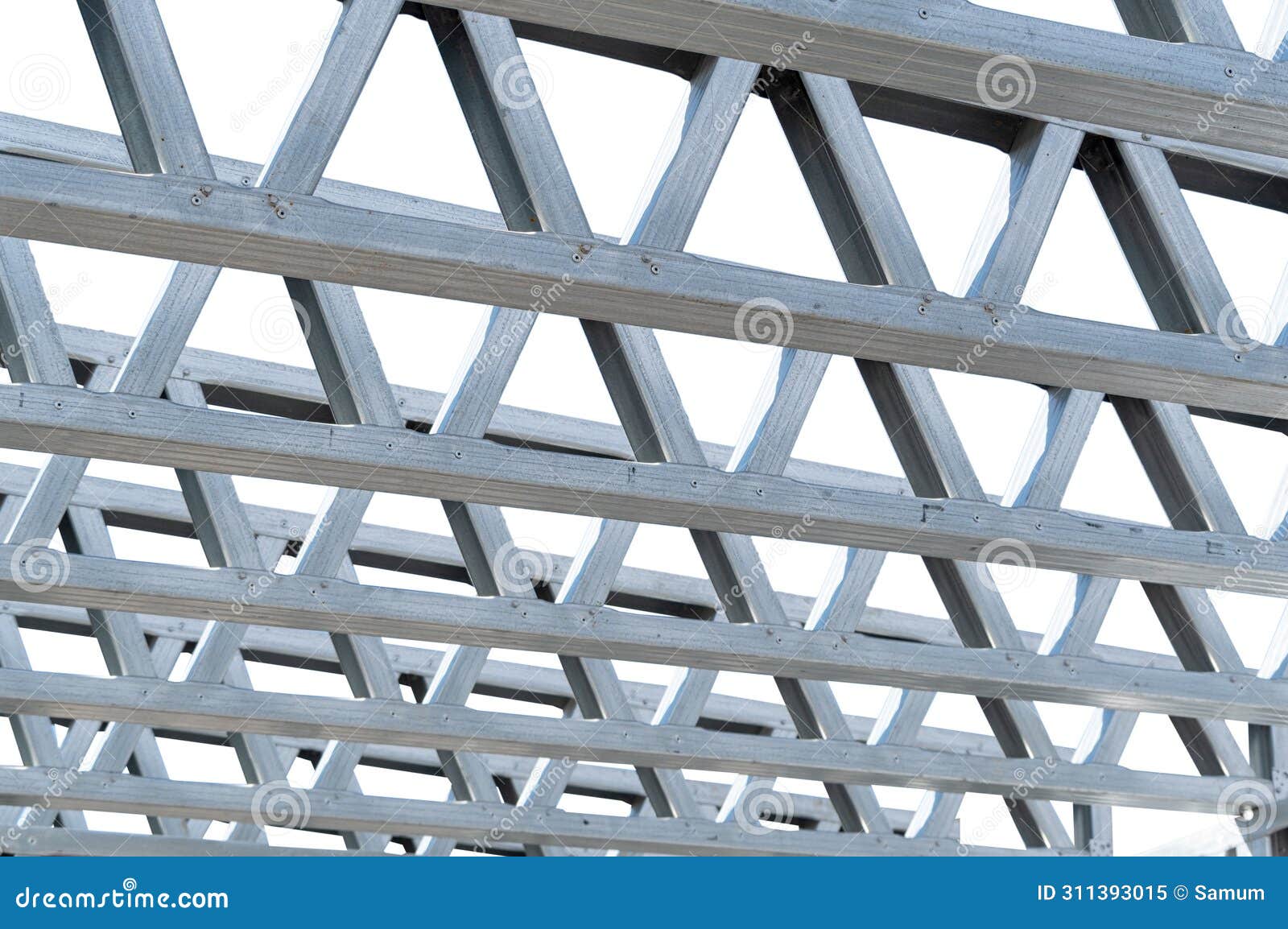 Steel Frames of a Building Under Construction Stock Image - Image of ...