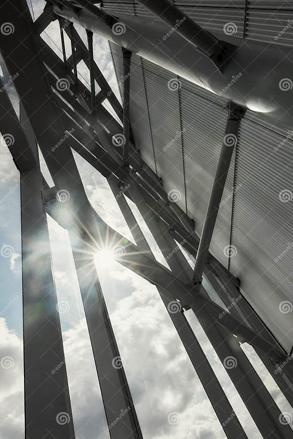 Steel Frames Supporting Modern Architectural Structure Stock Photo ...