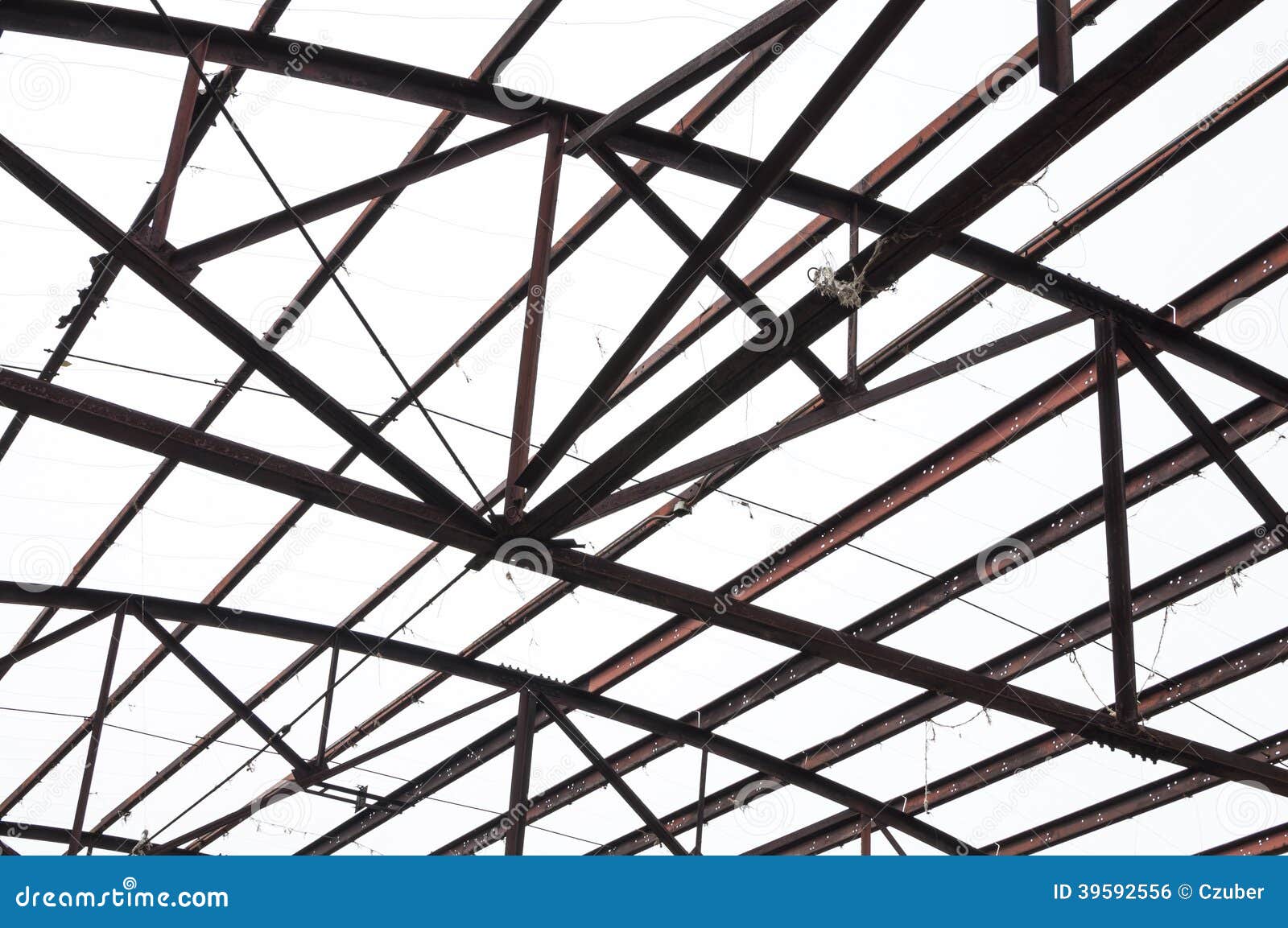 Steel Framework of Building Stock Photo - Image of beams, horizontal ...