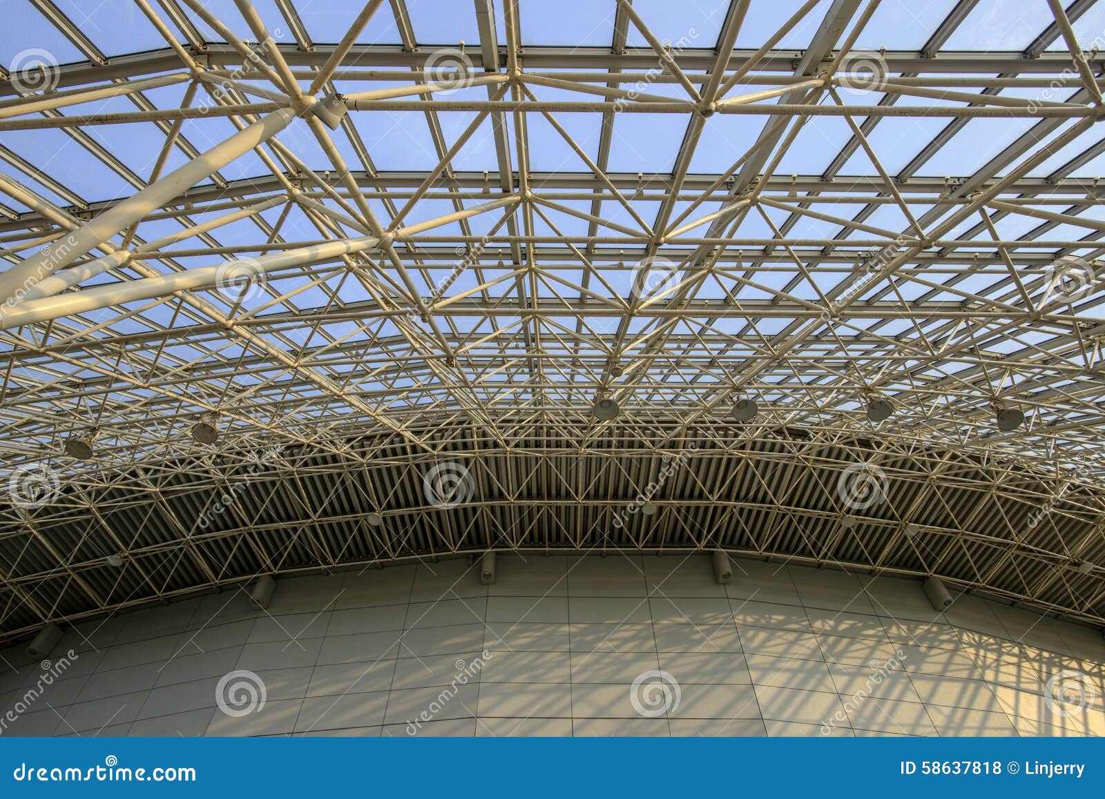 Steel Framework of the Dome Stock Photo - Image of copyspace, inside ...