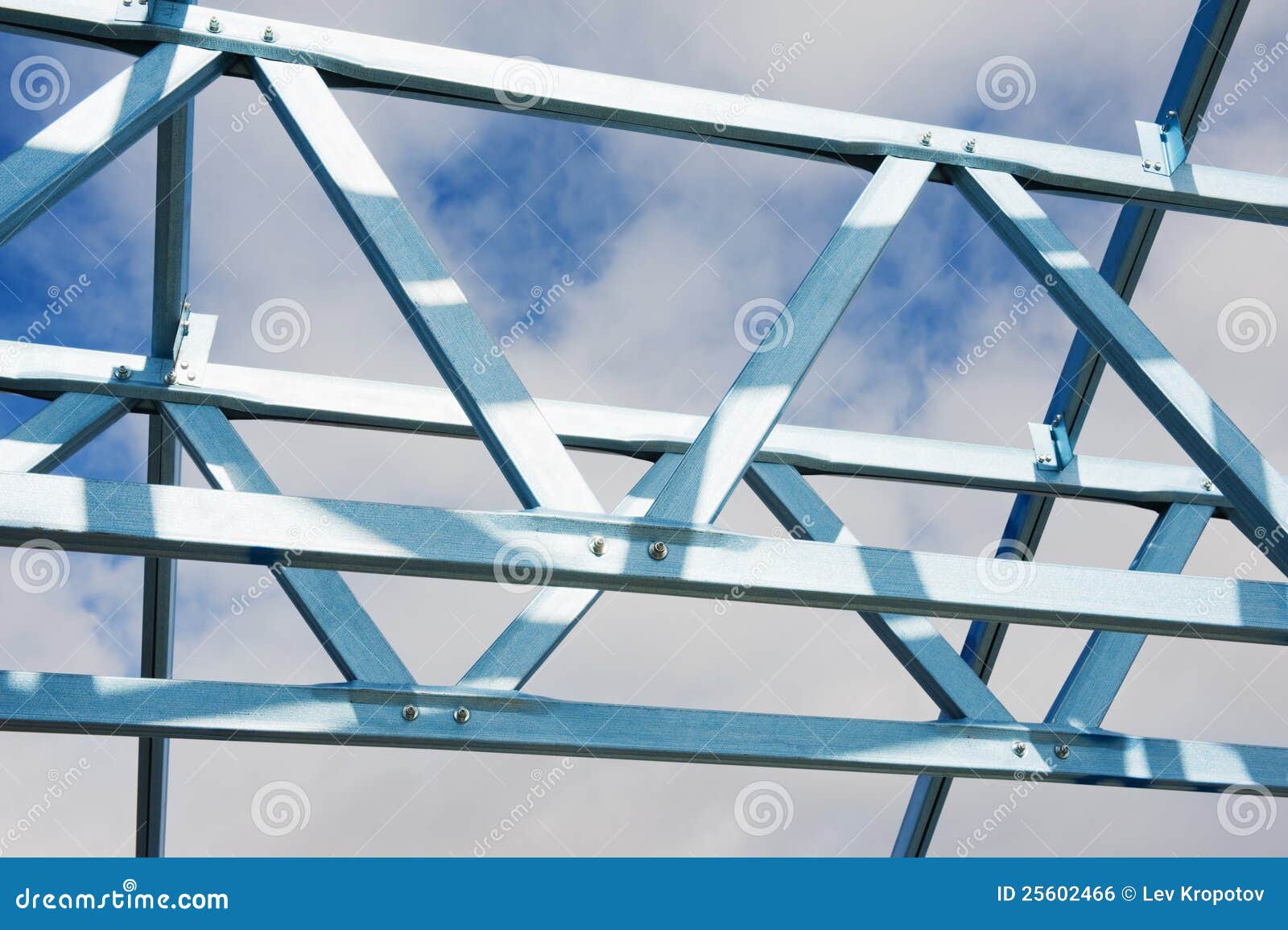 Steel Framework Under Construction Stock Photo - Image of material ...