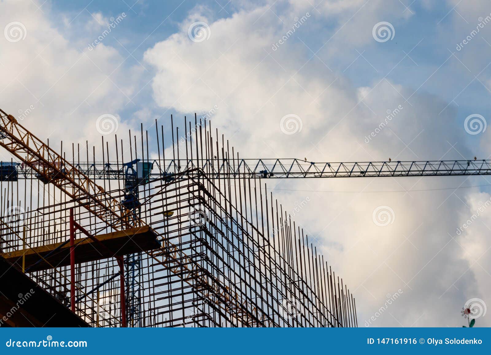 Steel Frameworks of Building Under Construction Stock Photo - Image of ...