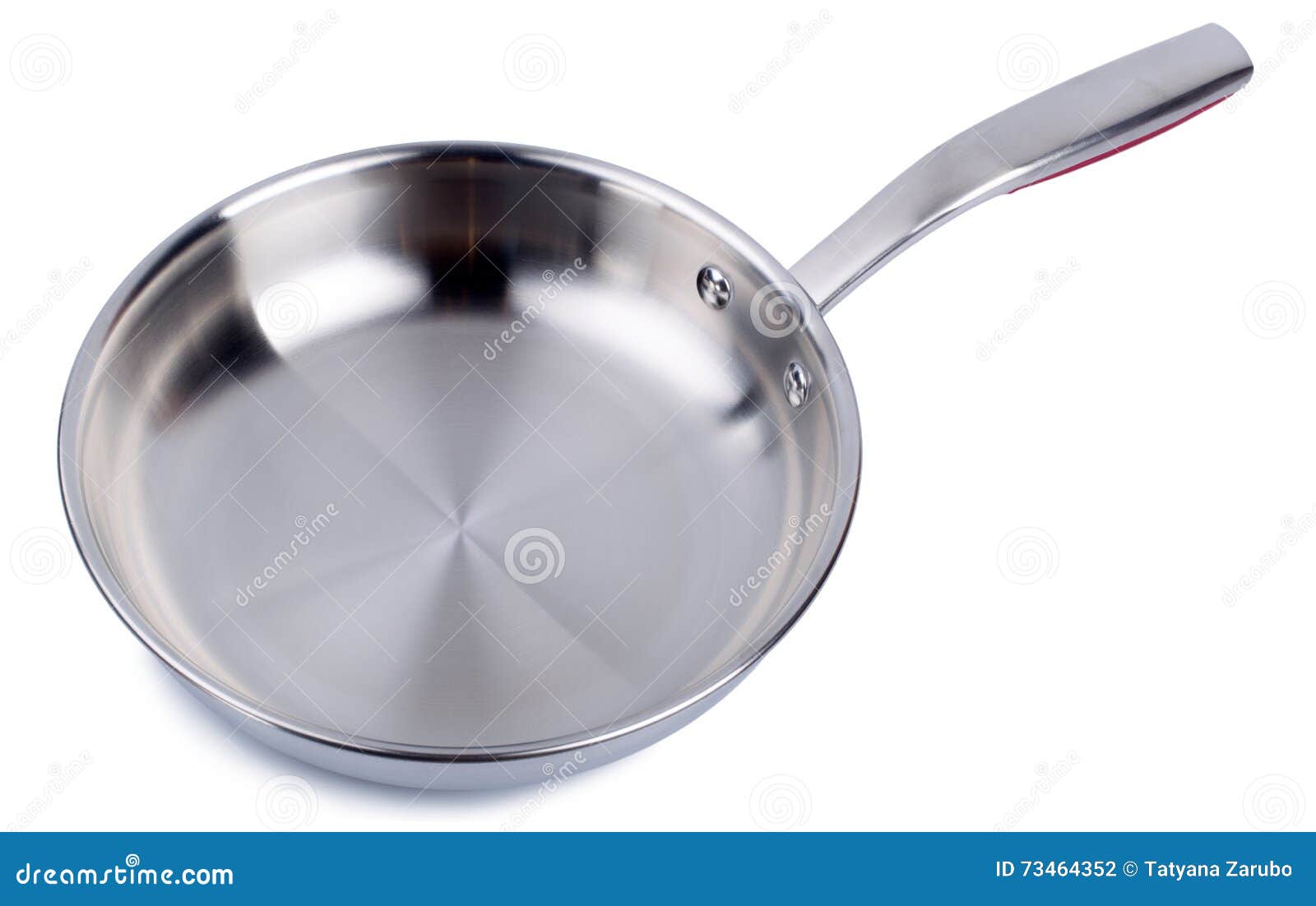 Steel Frying Pan Isolated on White Background Stock Photo - Image of ...