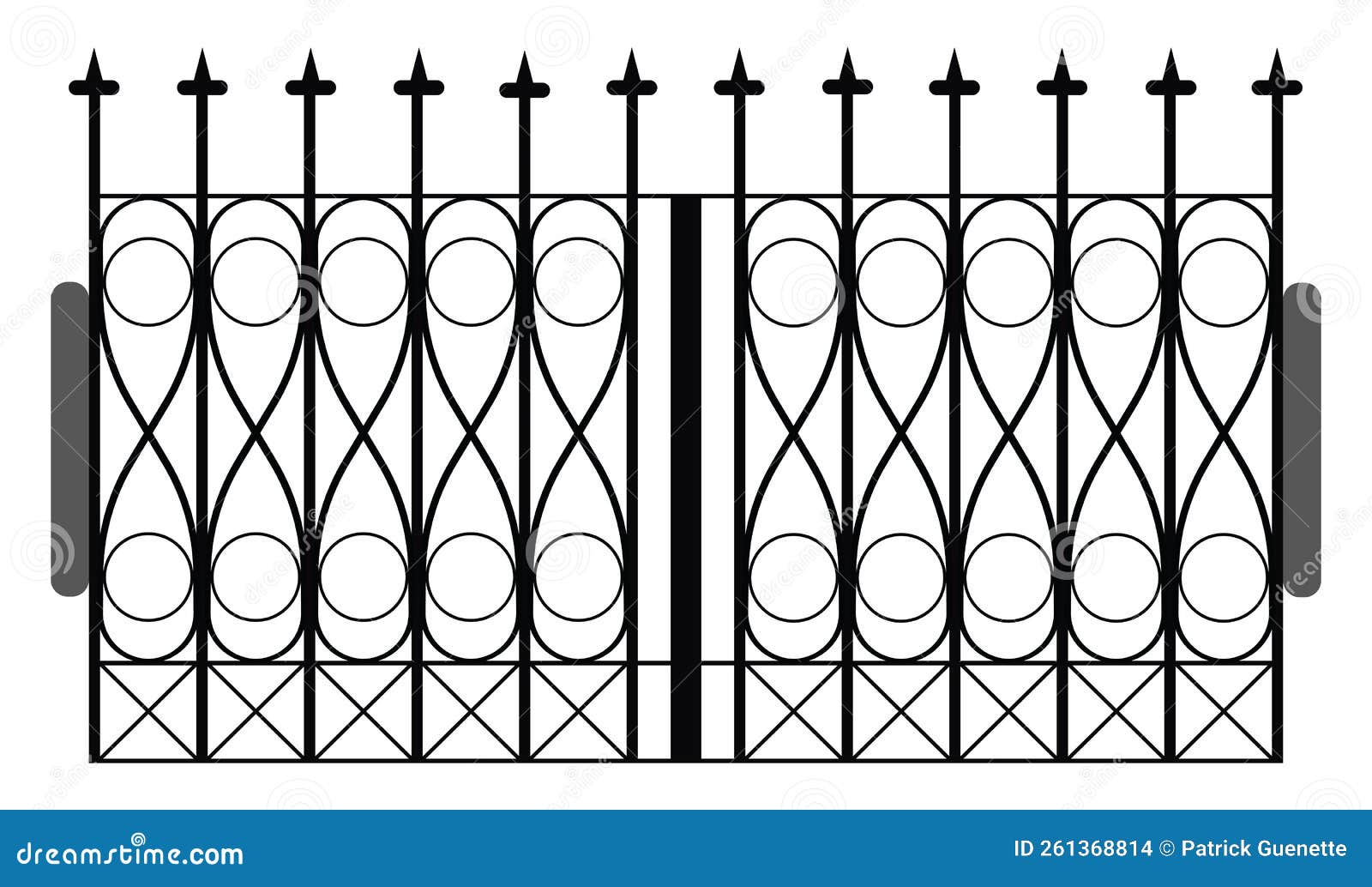 Steel gate, icon stock vector. Illustration of steel - 261368814