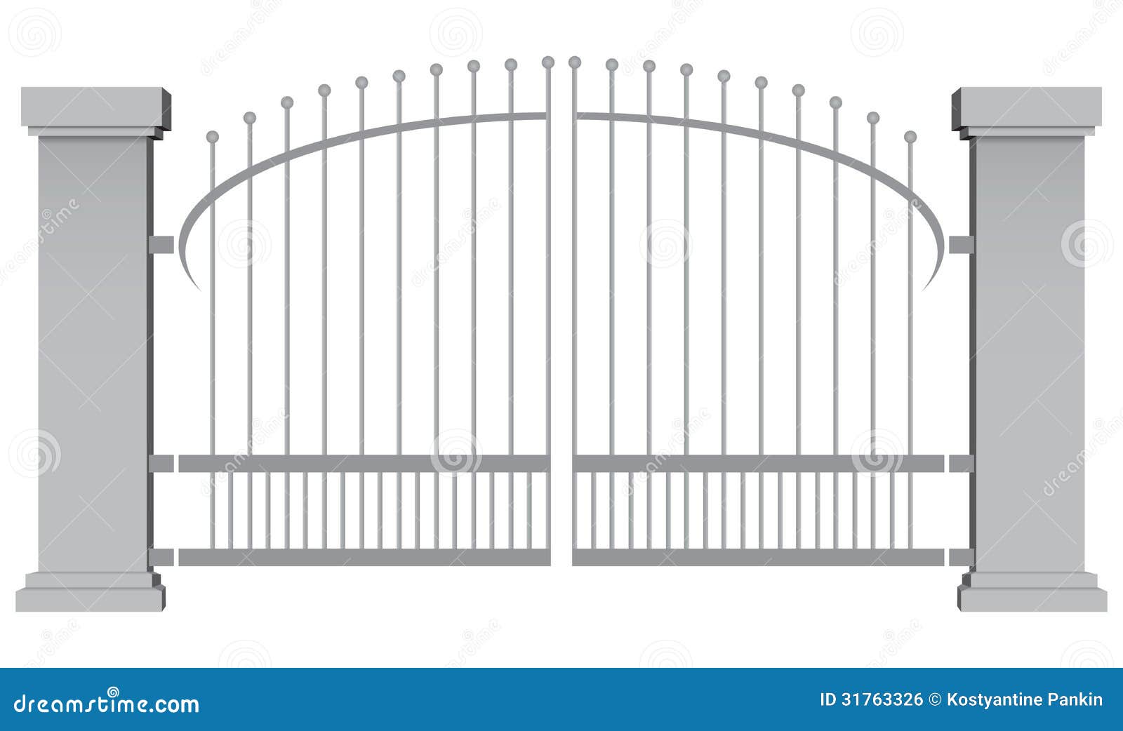 Steel Gates Vector Illustration | CartoonDealer.com #31763326