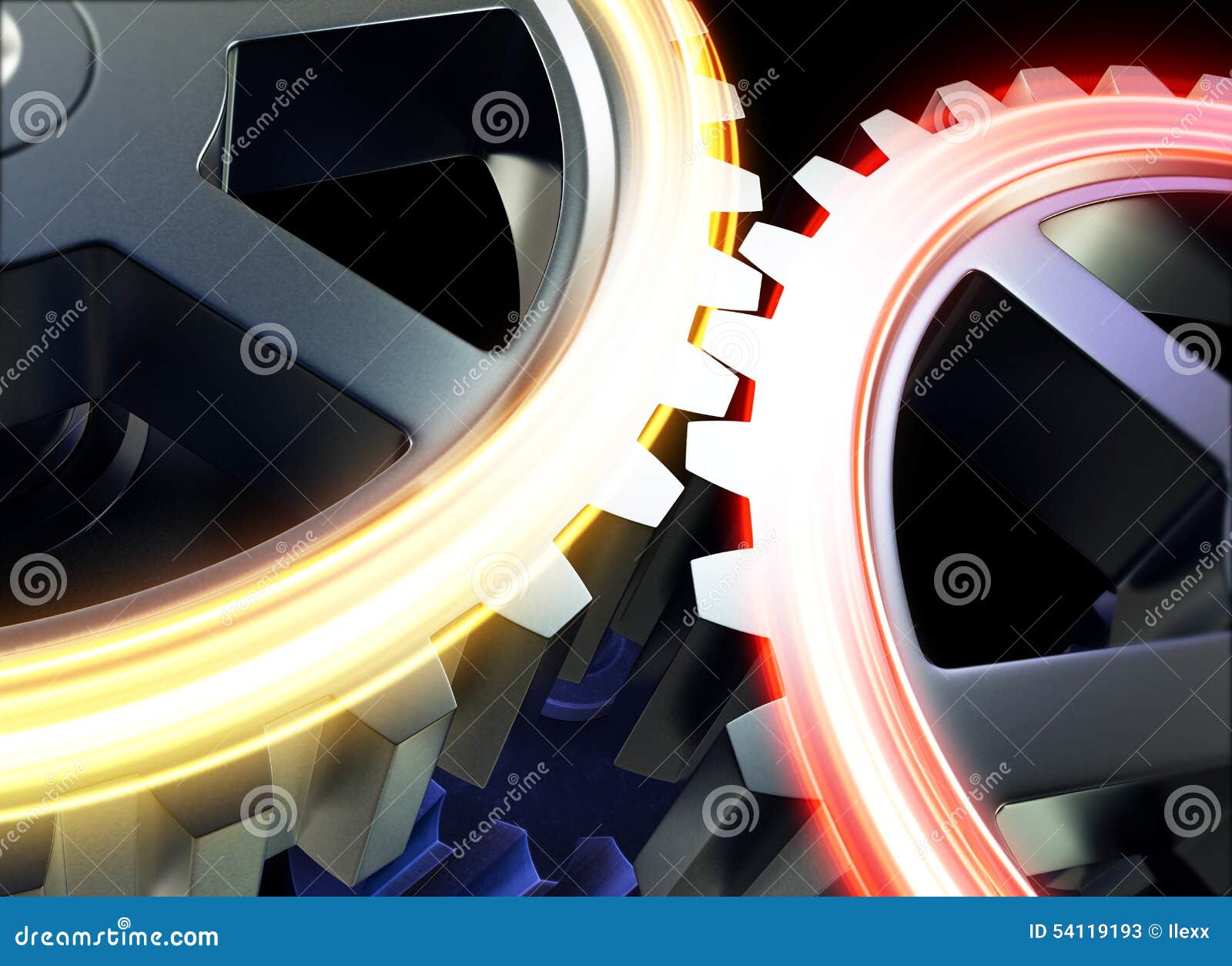 Steel gear wheels stock illustration. Illustration of background - 54119193