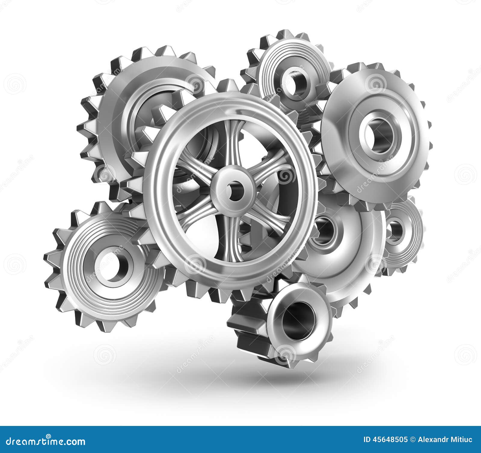 Steel gear wheels concept stock illustration. Illustration of equipment ...