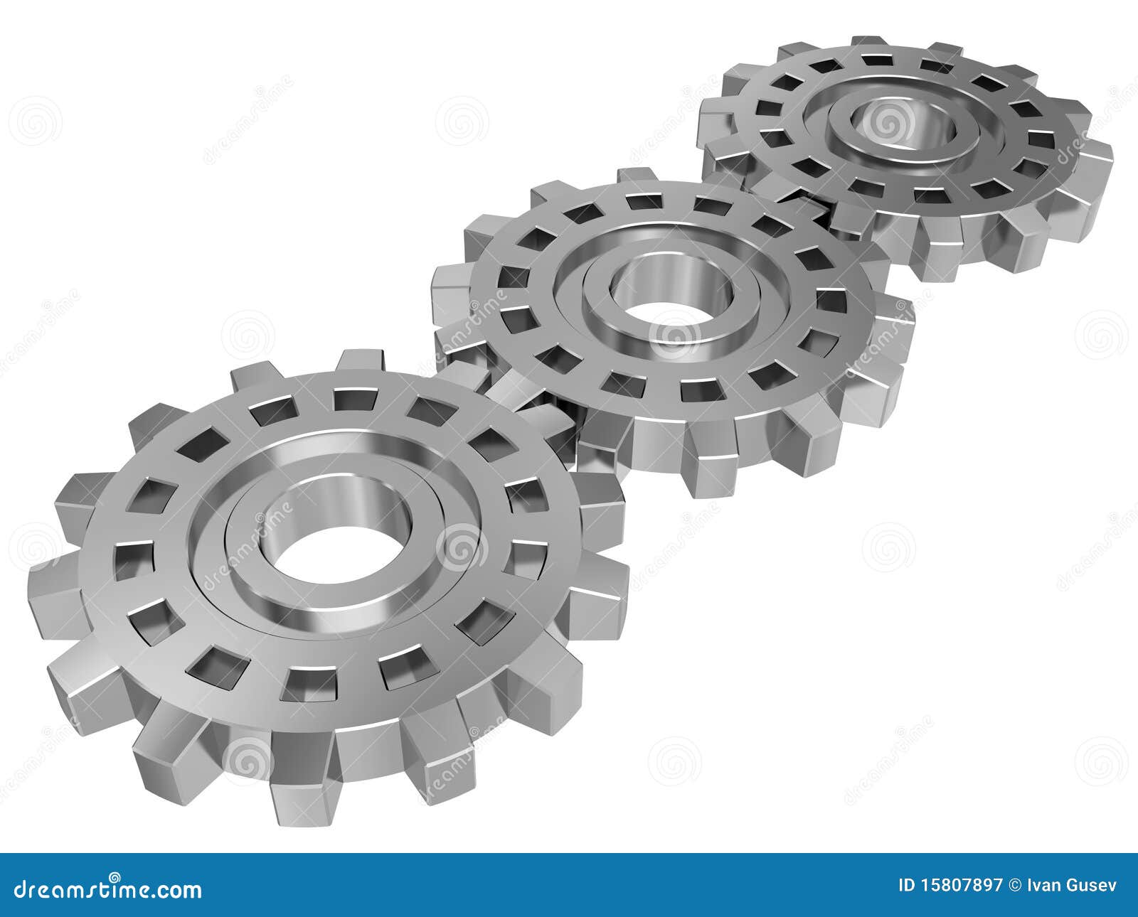Steel gears stock illustration. Illustration of white - 15807897
