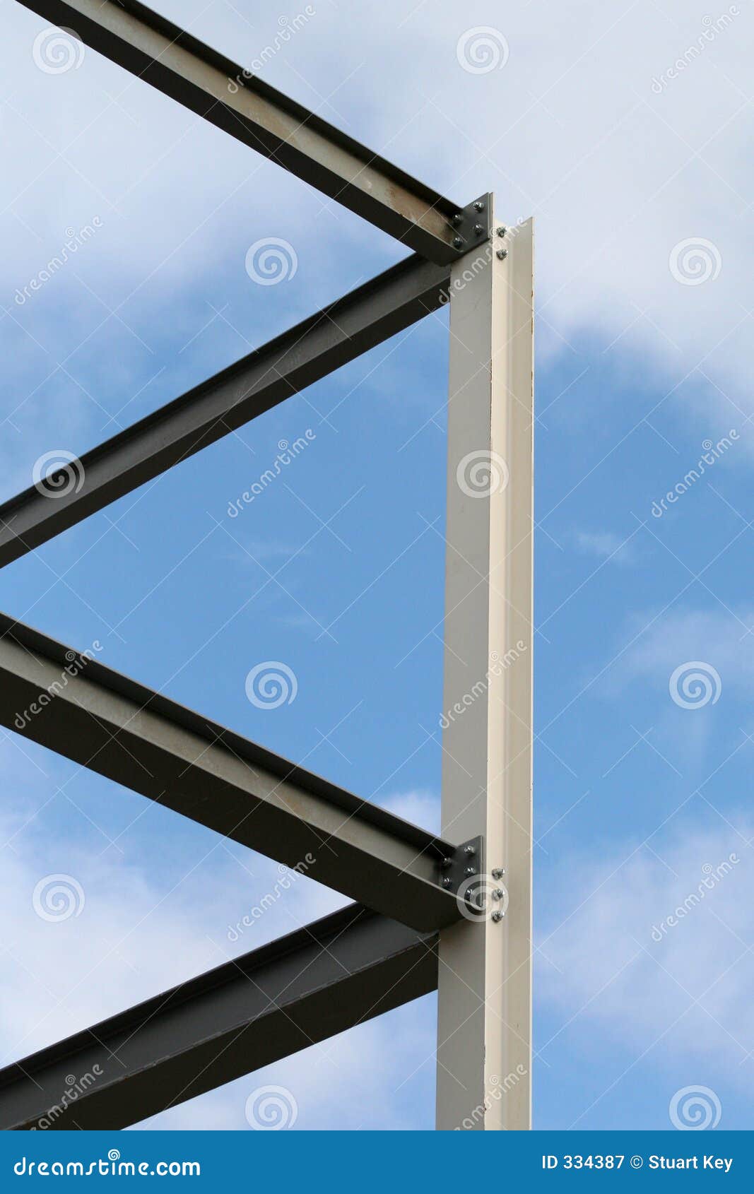Steel girders stock image. Image of rivets, construction - 334387
