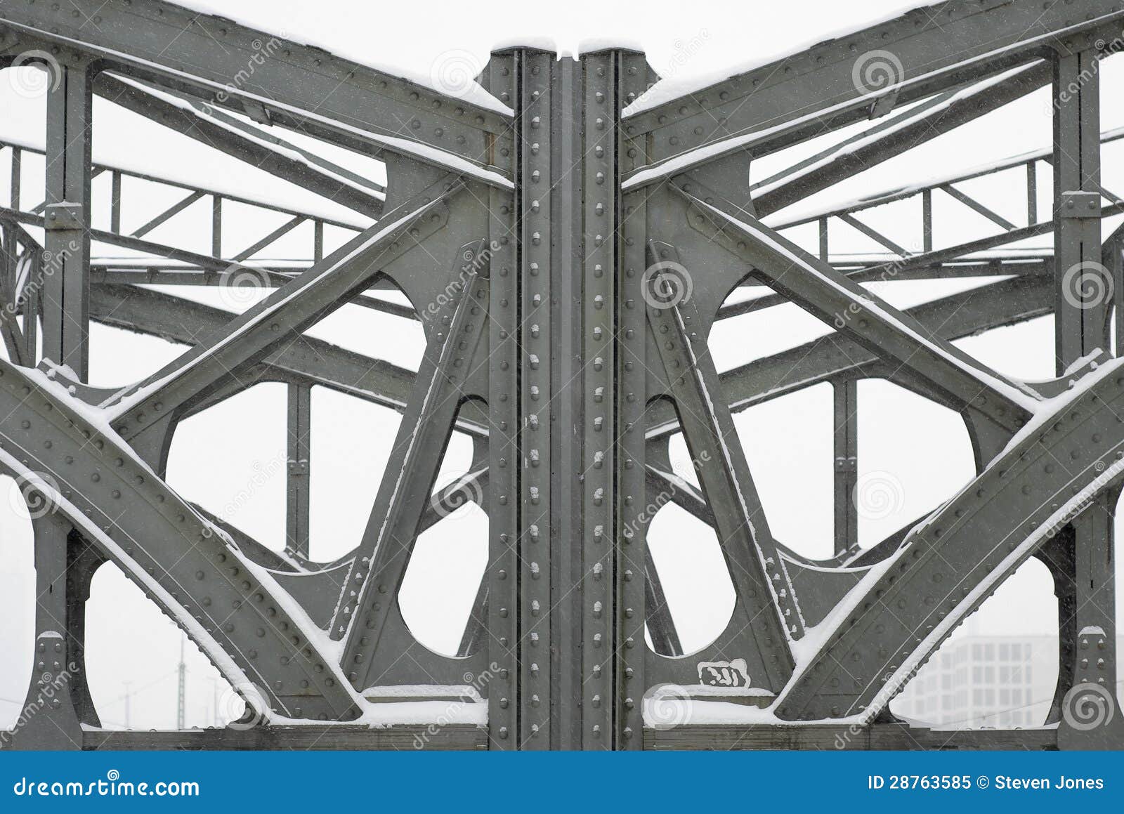 Steel Girders On A Metal Truss Bridge Royalty Free Stock Photo - Image ...