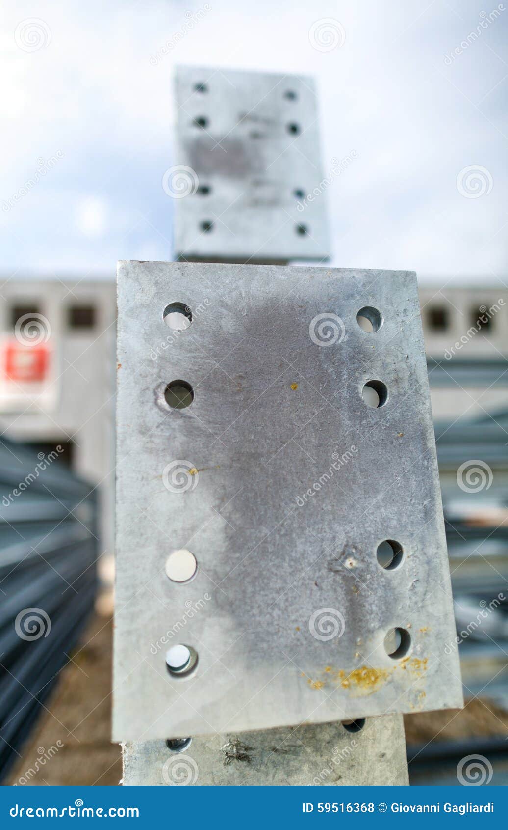 Steel Girders in Outdoor Warehouse Stock Photo - Image of design ...