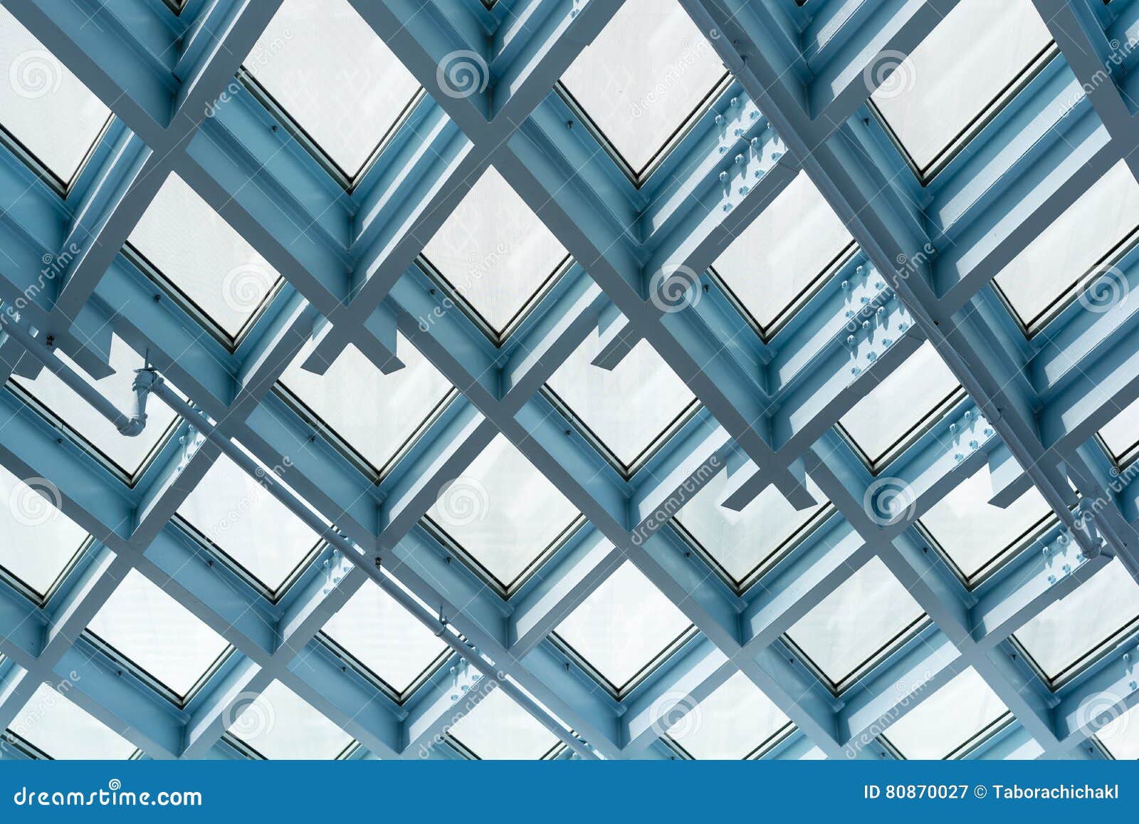Steel and Glass Ceiling Pattern Stock Image - Image of white, floor ...