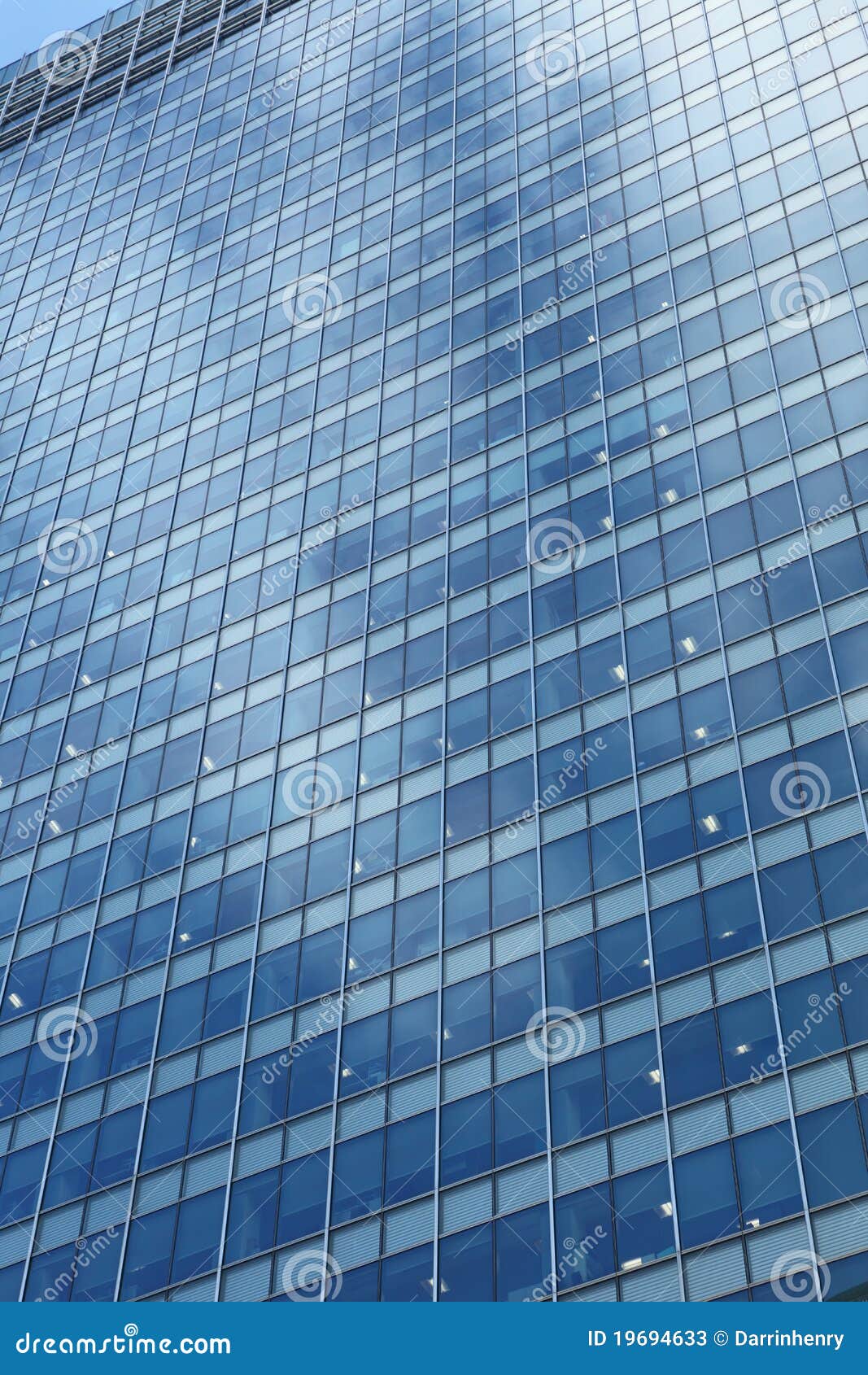 Steel and Glass Side of Skyscraper Buildings Stock Image - Image of ...