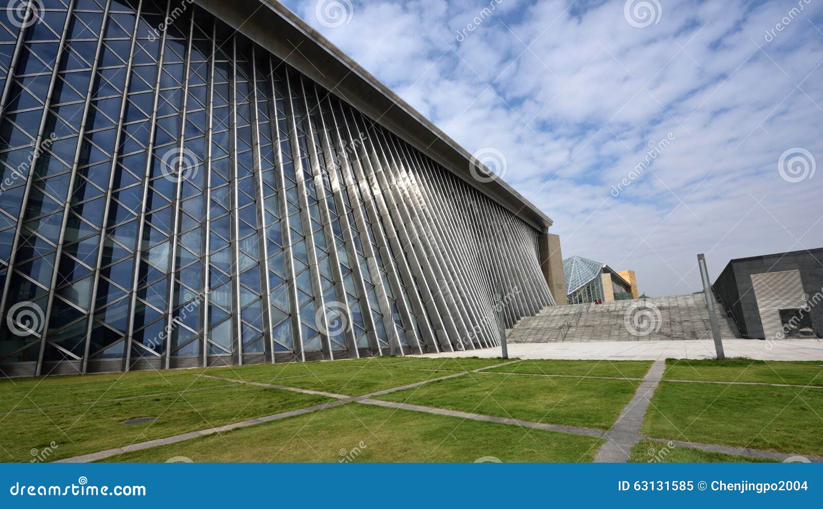 Steel and glass structure stock image. Image of constructional - 63131585