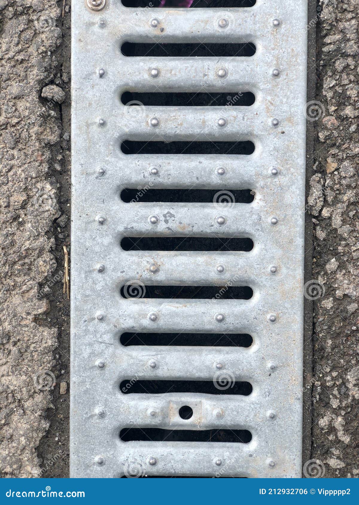 Steel grate for gutter stock photo. Image of flooring - 212932706