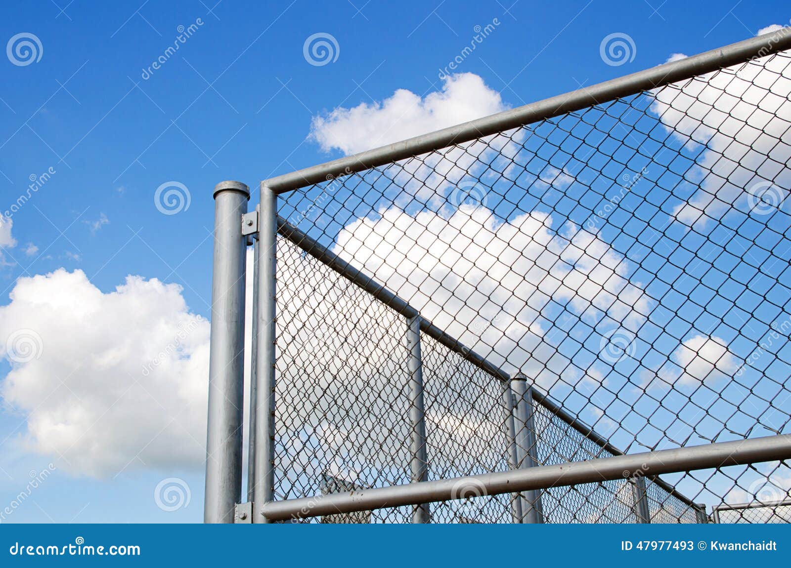 Steel grating fence stock image. Image of cage, cross - 47977493