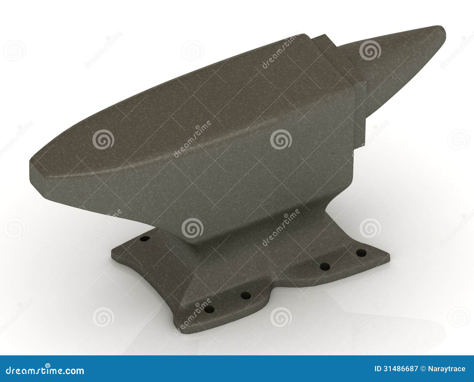 Steel gray anvil stock illustration. Illustration of fantasy - 31486687