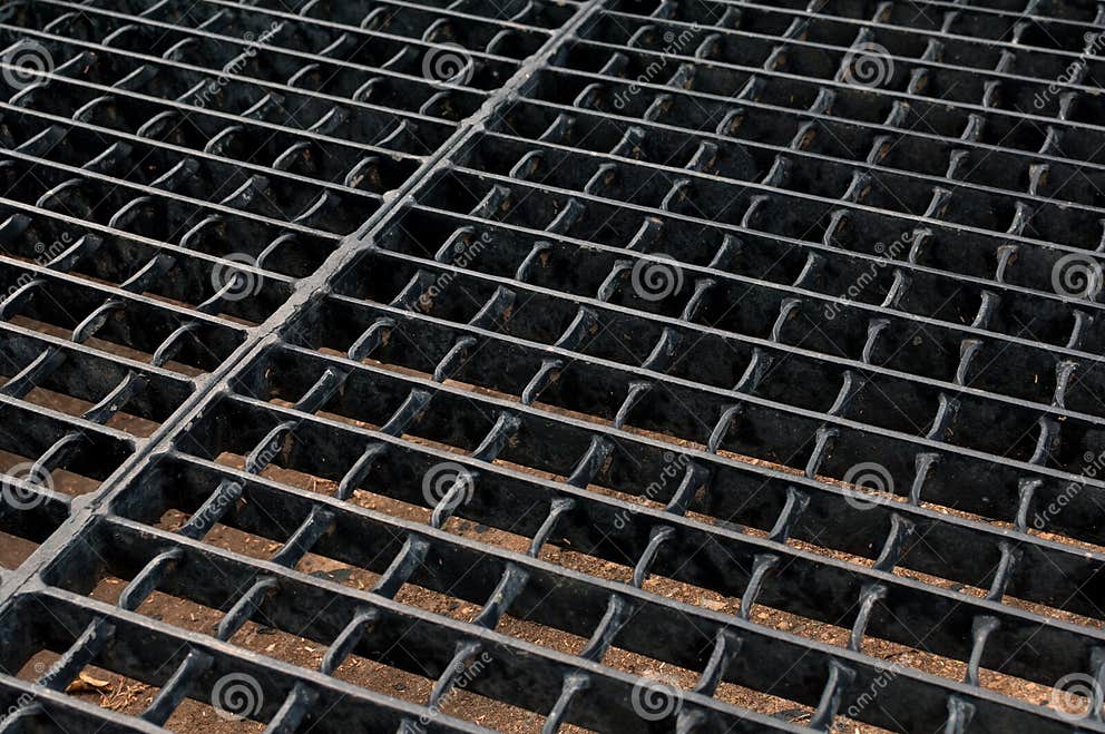 Steel grid stock photo. Image of drain, covering, lines - 48771060