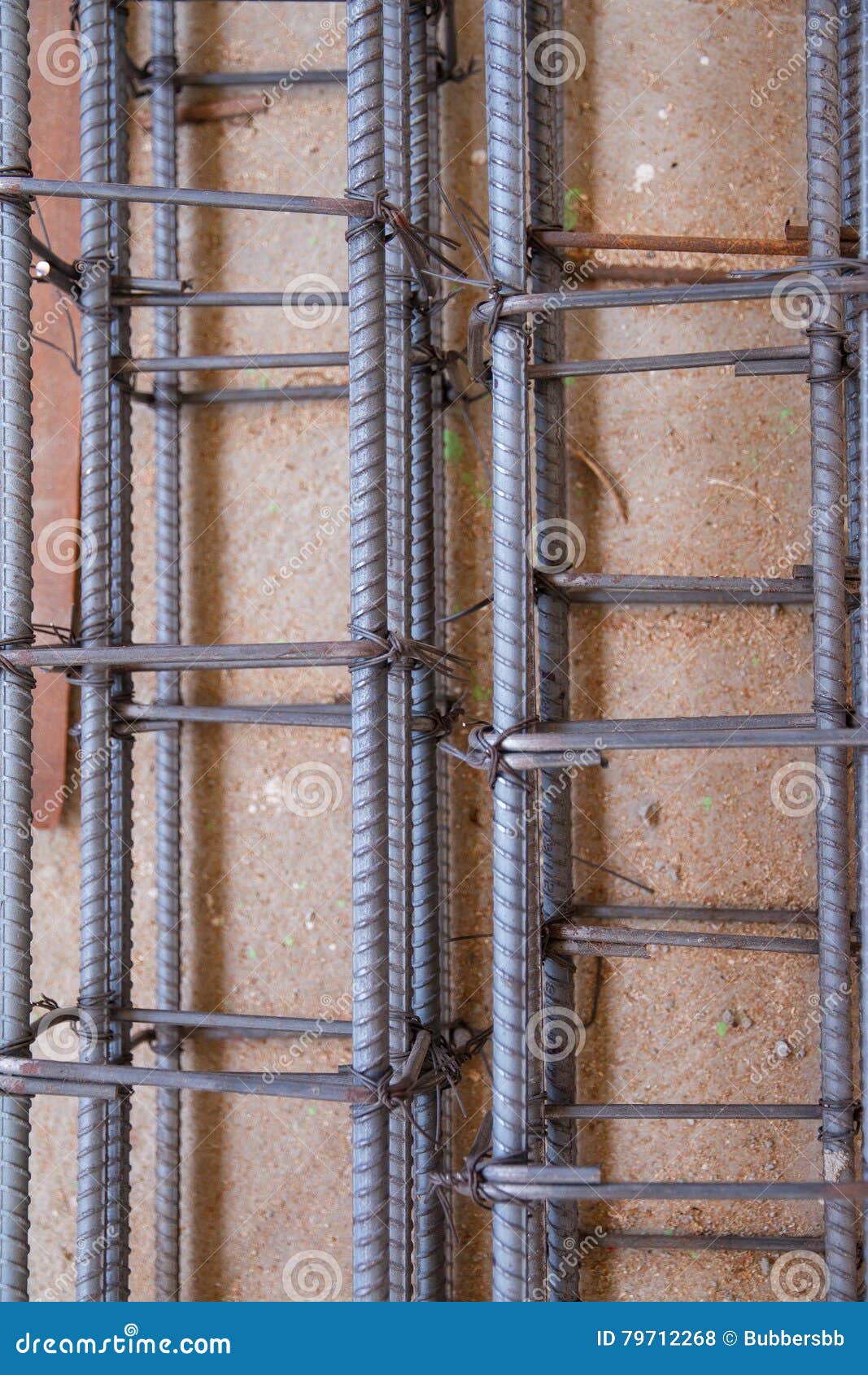 Steel Grid on the Construction Site Stock Photo - Image of beams ...